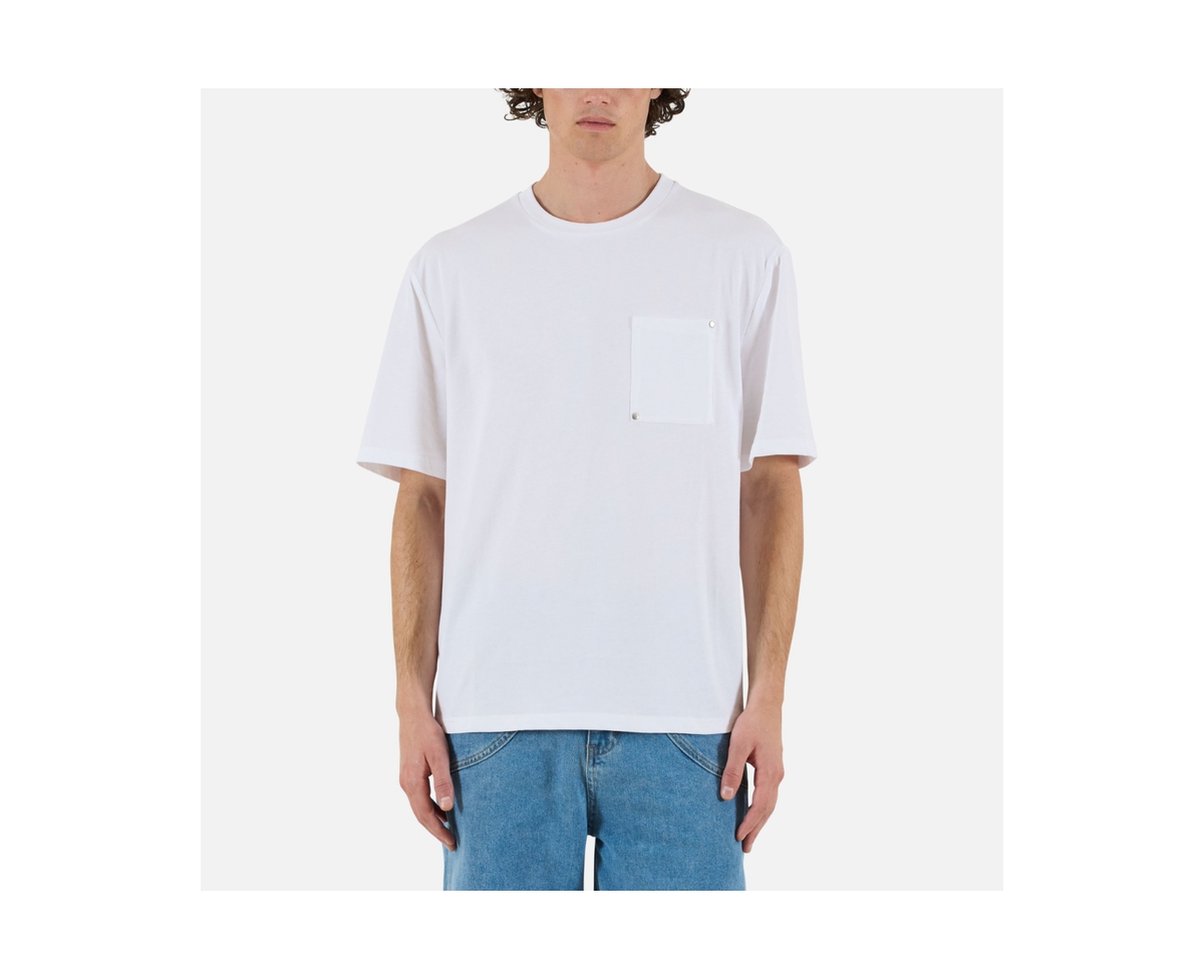 Click here for Krost Mens Oversized Rivet Tee - White prices
