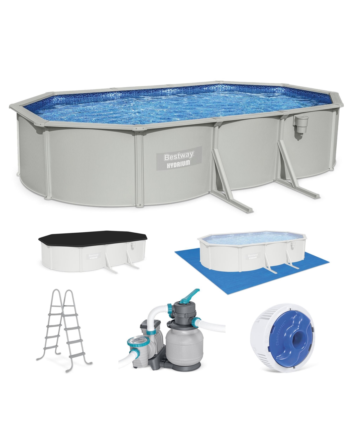 Click here for Bestway Hydrium 20 x 12 x 48” Steel Wall Ov... prices