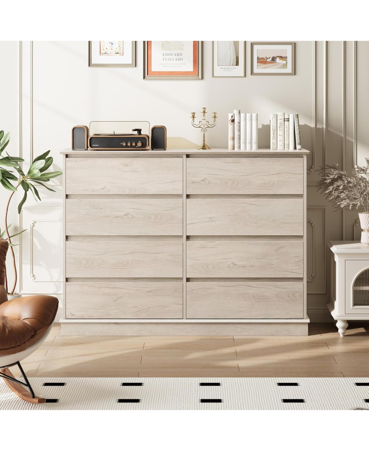 Click here for gaomon 8-Drawer Oak Dresser  Wide Wooden Chest of... prices