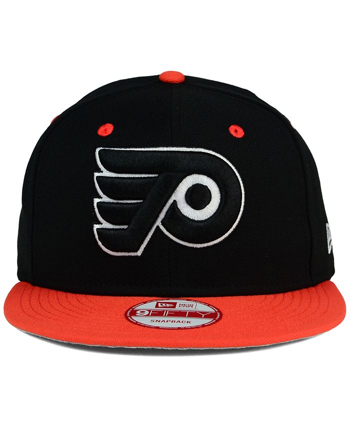 New Era Philadelphia Flyers Black White Team Color 9FIFTY Snapback Cap ...
