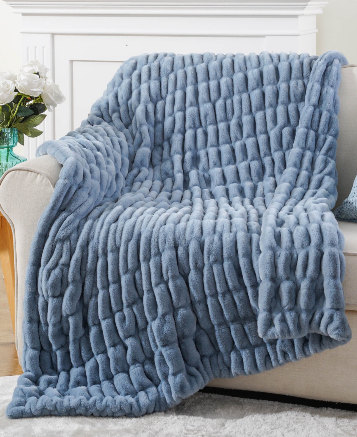 Click here for Battilo Luxurious Reversible Rabbit Faux Fur Throw... prices