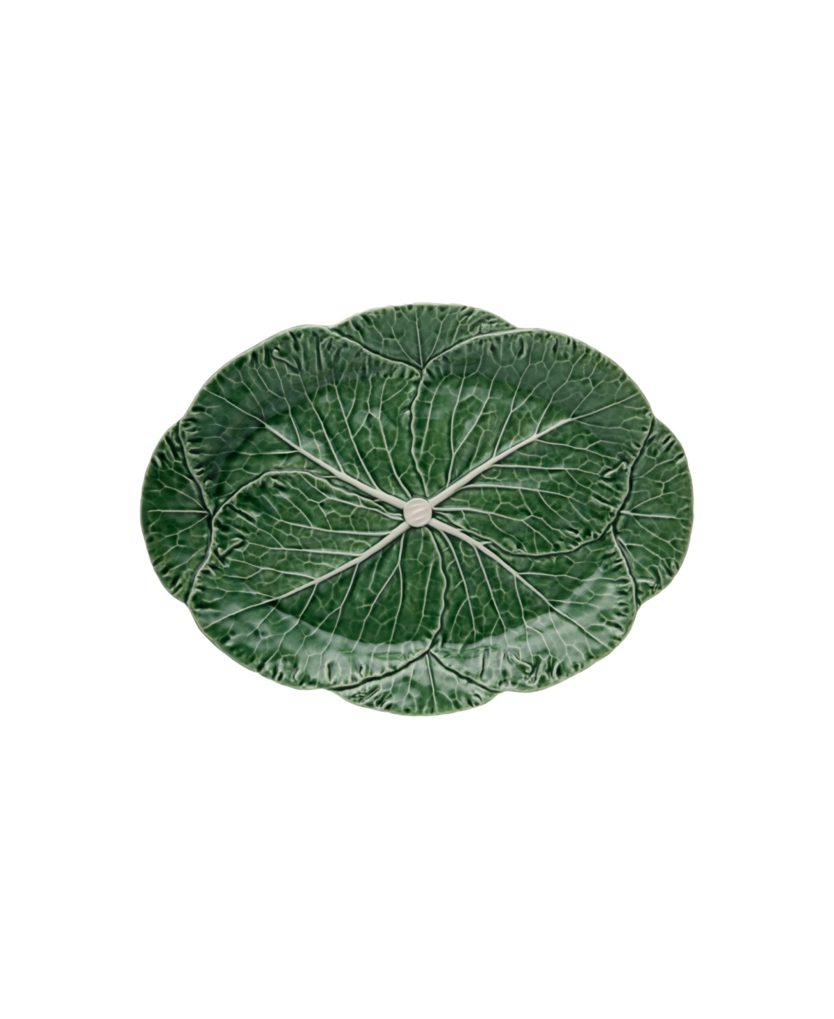 Click here for Bordallo Pinheiro Cabbage Large Oval Platter - Gre... prices