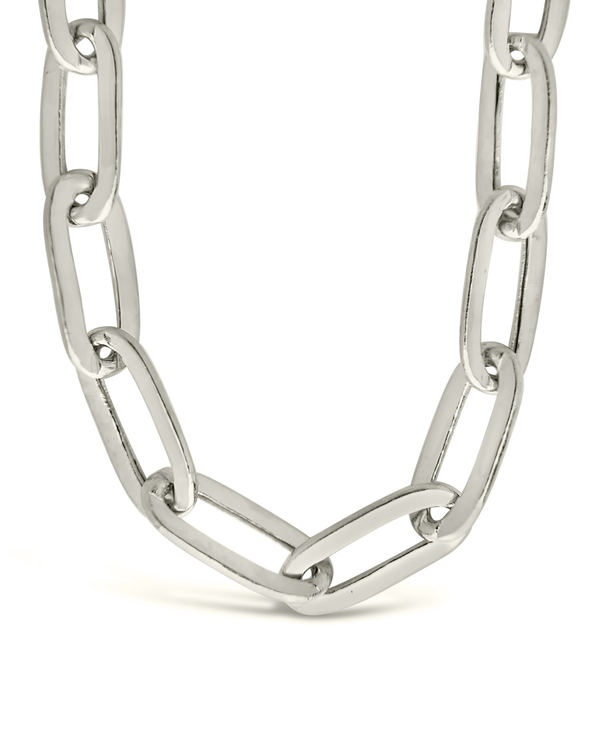 Click here for Sterling Forever Thin Paperclip Chain Necklace - S... prices