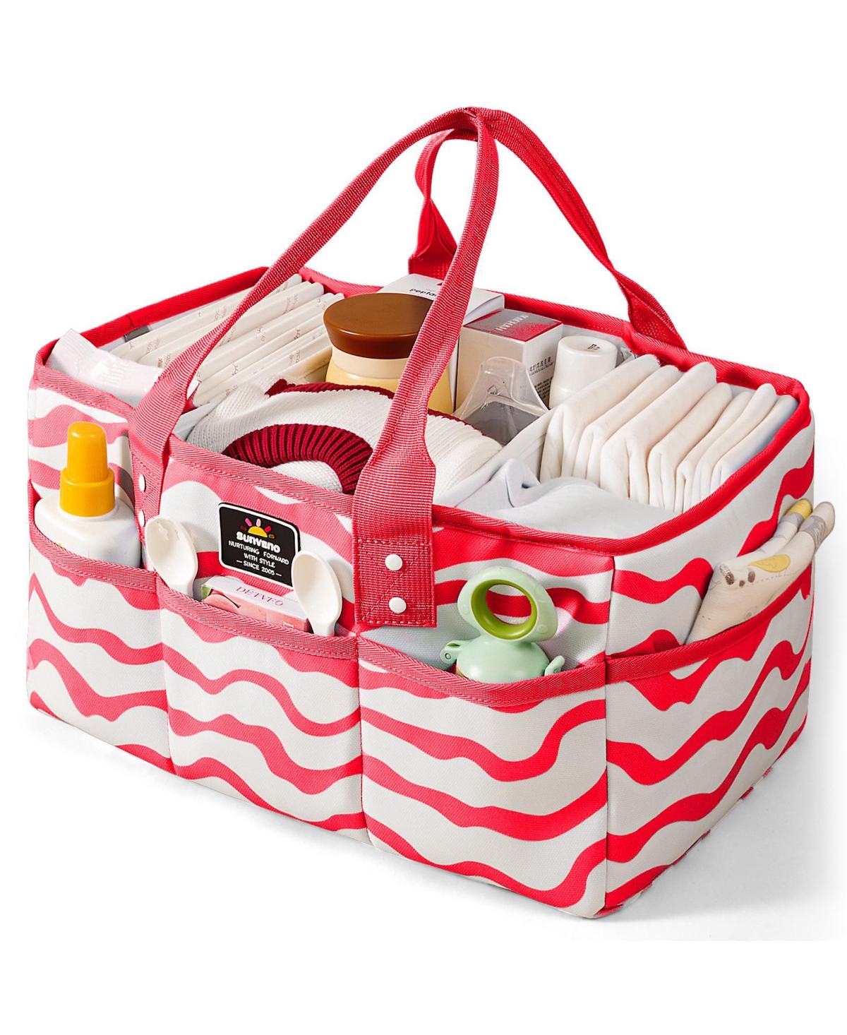 Click here for Sunveno Portable Diaper Caddy Organizer - Pink che... prices