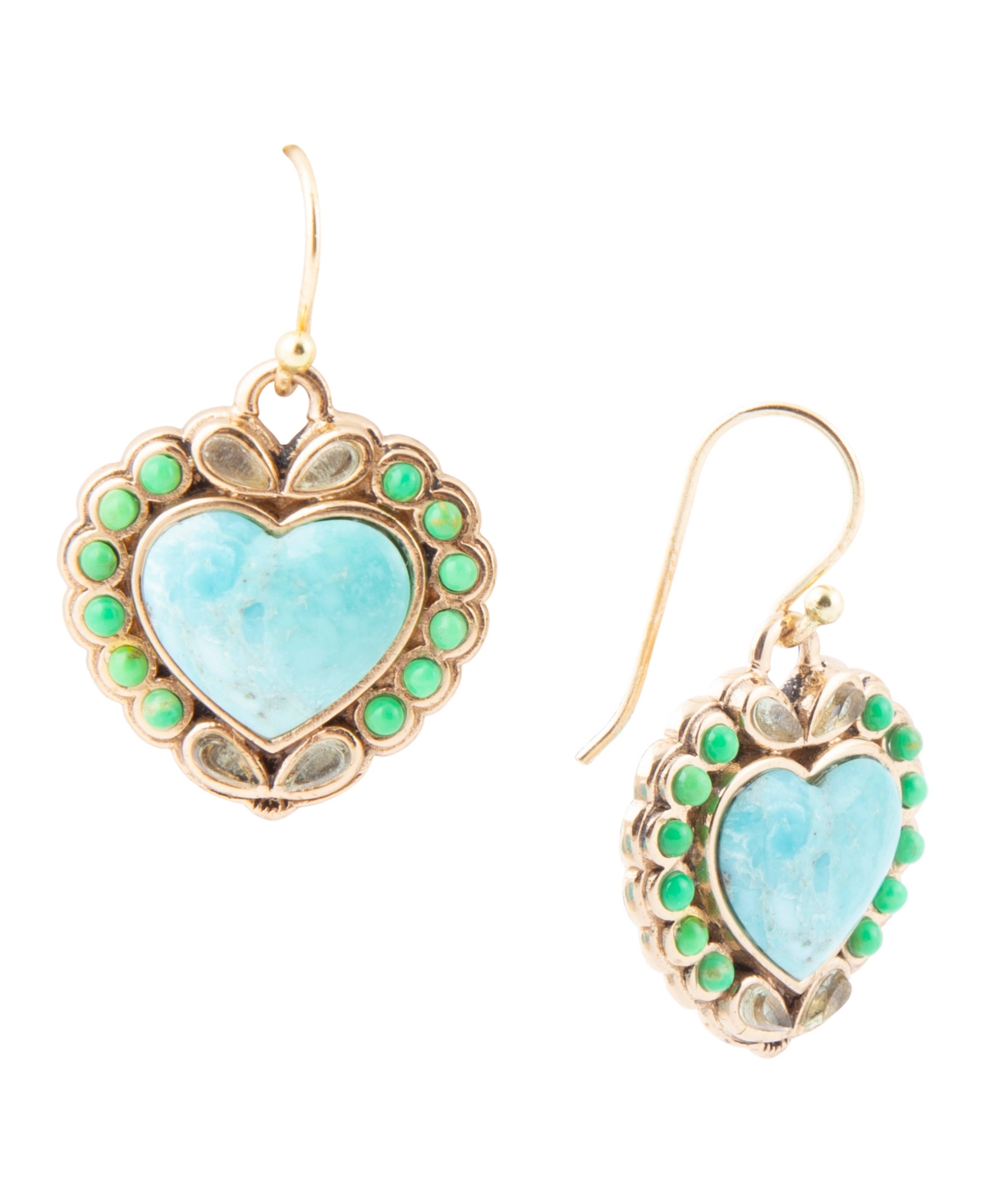 Click here for Barse Legacy Heart Lime Green and Blue Turquoise G... prices