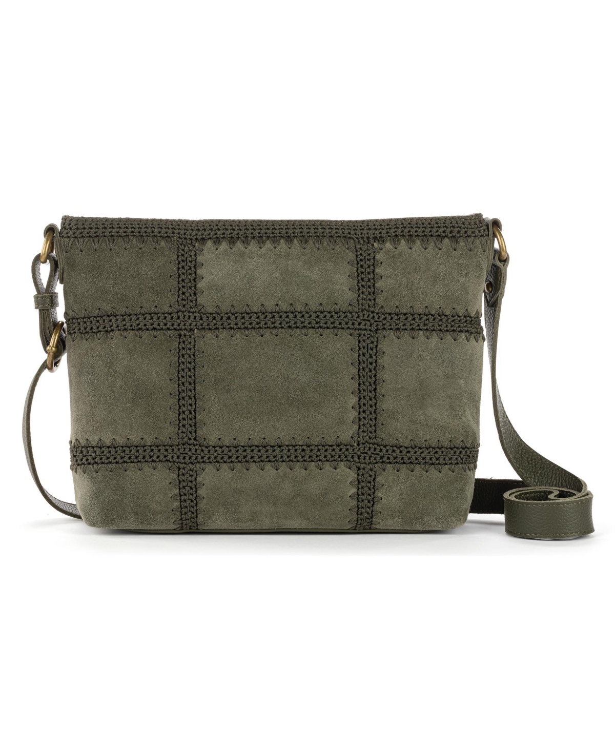 Click here for The Sak Melrose Leather Small Crossbody Bag - Moss... prices