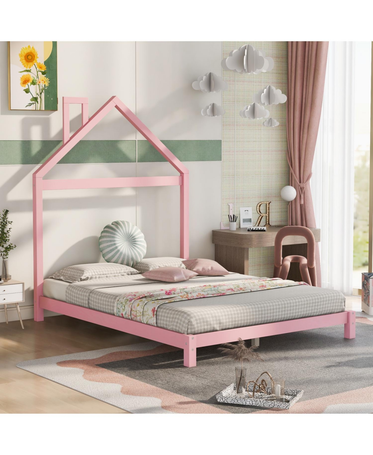 Click here for Streamdale Furniture Full Size Wood Platform Bed W... prices