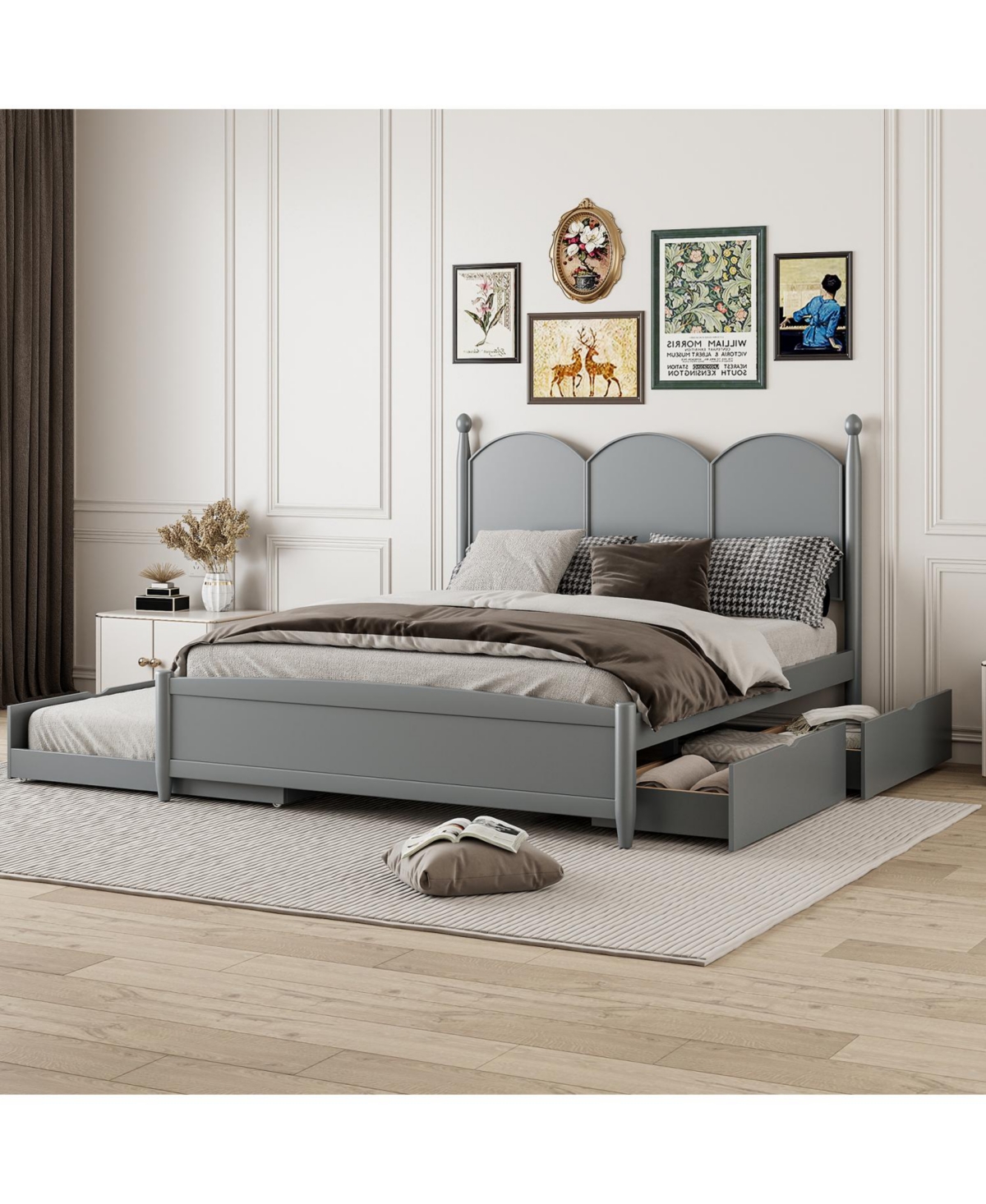 Click here for Streamdale Queen Size Platform Bed With with 2 Big... prices