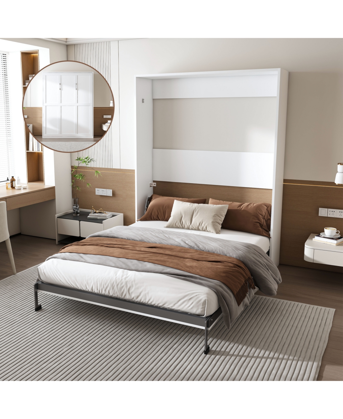 Click here for Streamdale Queen Murphy bed  65-inch foldable wall... prices