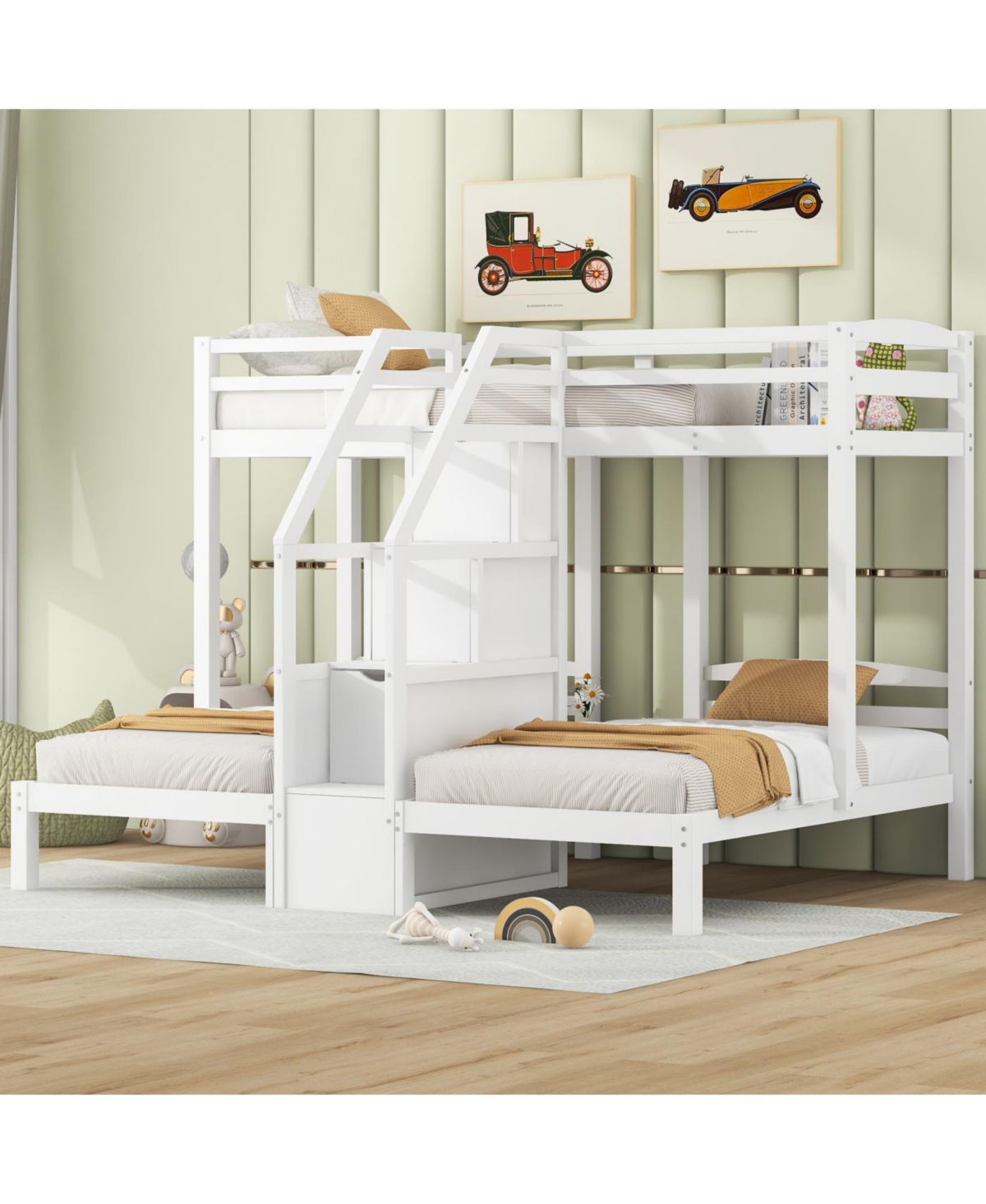 Click here for Streamdale Twin Bunk Bed with Staircase & Drawer -... prices