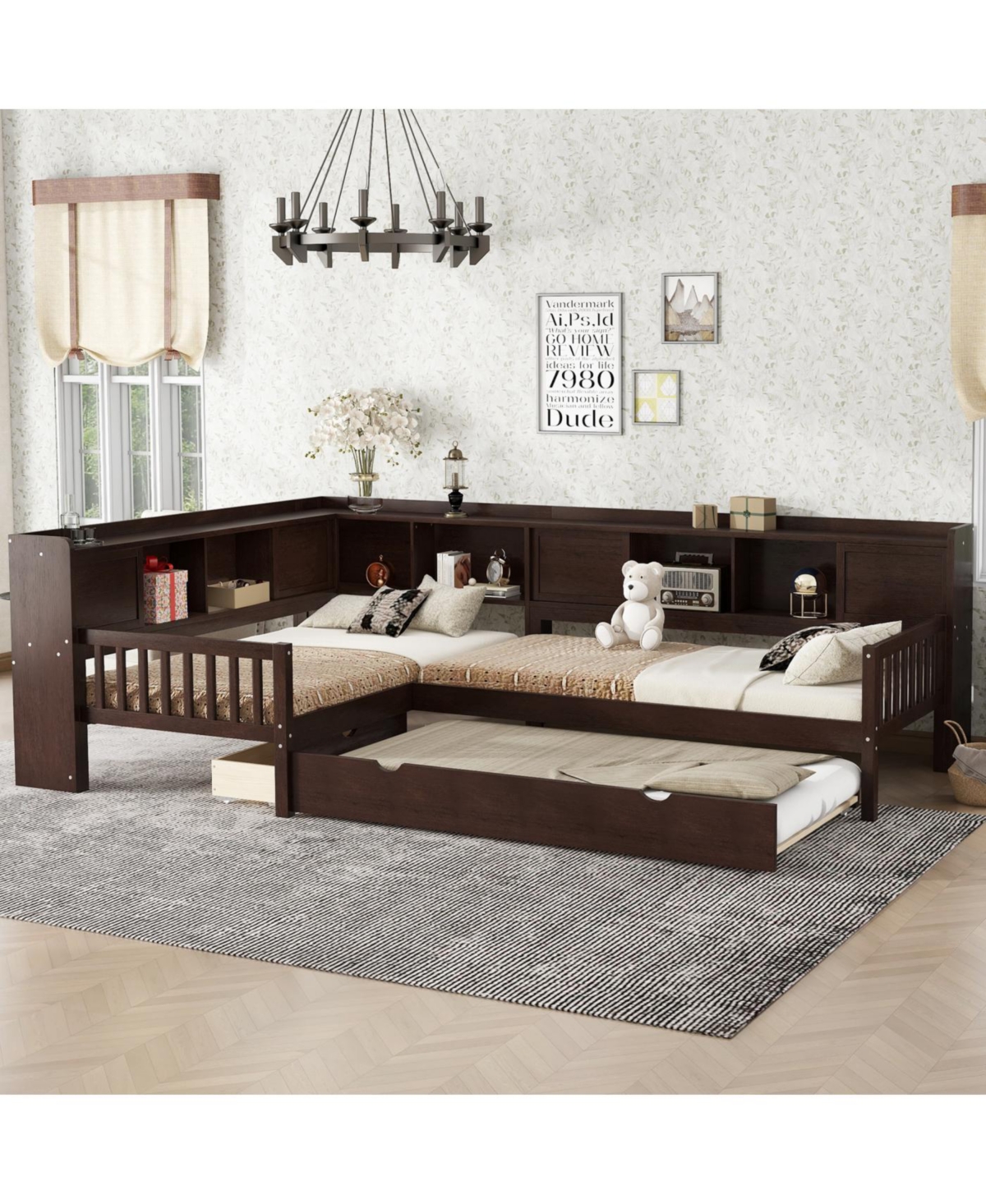 Click here for Streamdale Furniture L-shaped Twin Platform Bed w/... prices