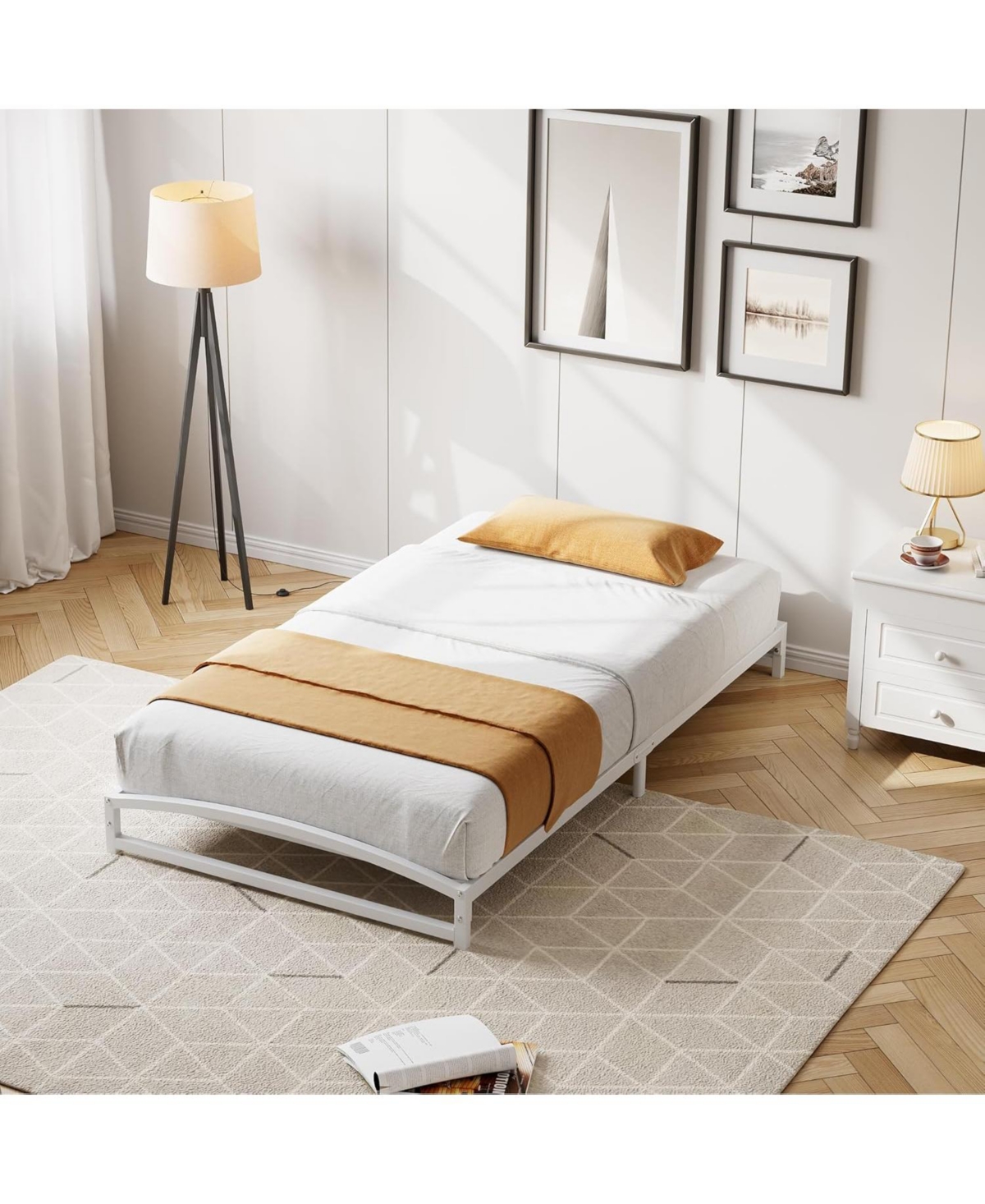 Click here for gaomon Twin Metal Platform Bed Frame Simple Assemb... prices