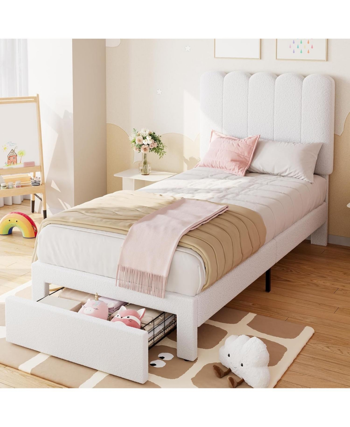 Click here for gaomon Twin Size Bed Frame with Storage Drawer Bou... prices