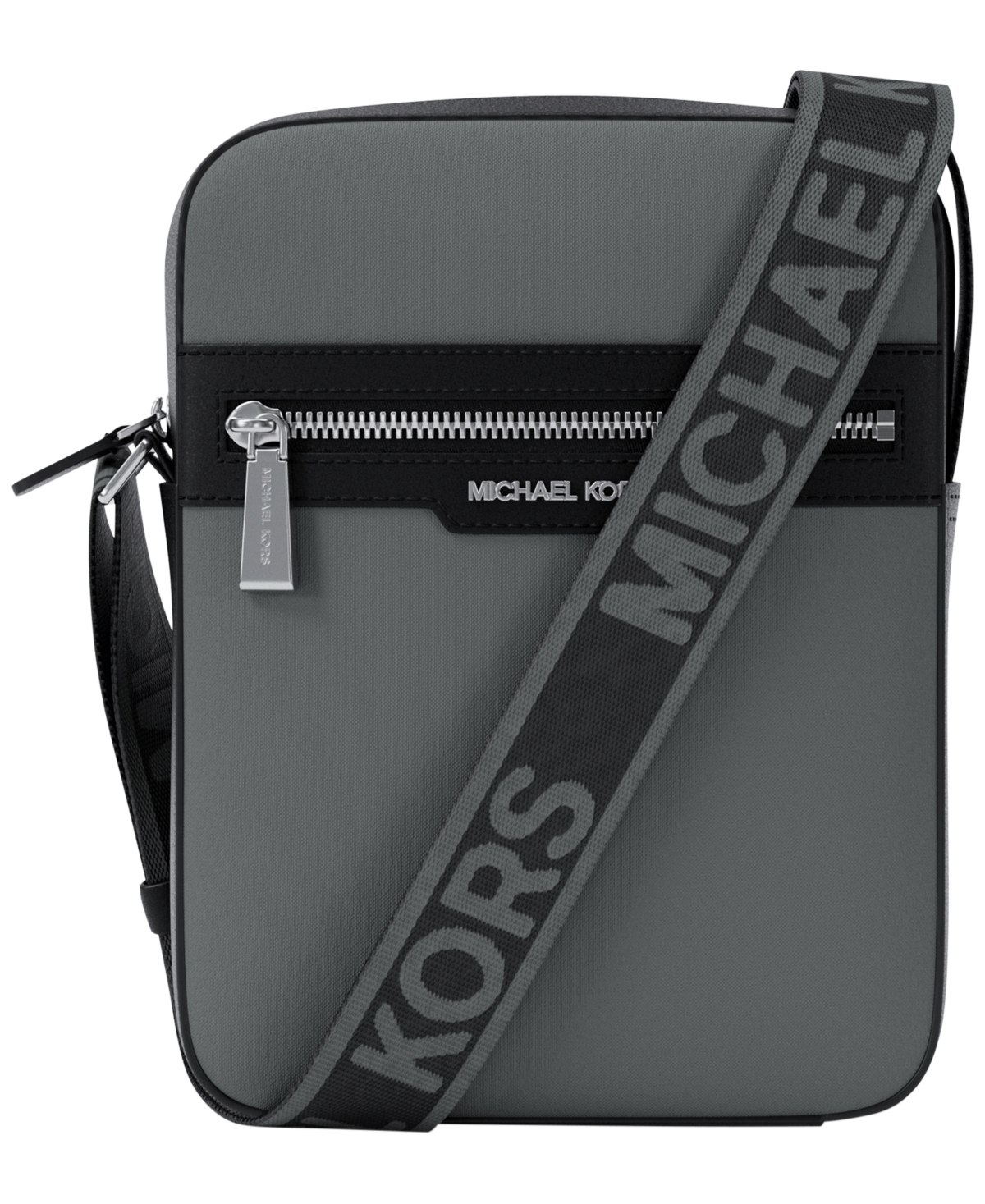 Click here for Michael Kors Mens Logo Canvas Gunmetal Hardware Fl... prices