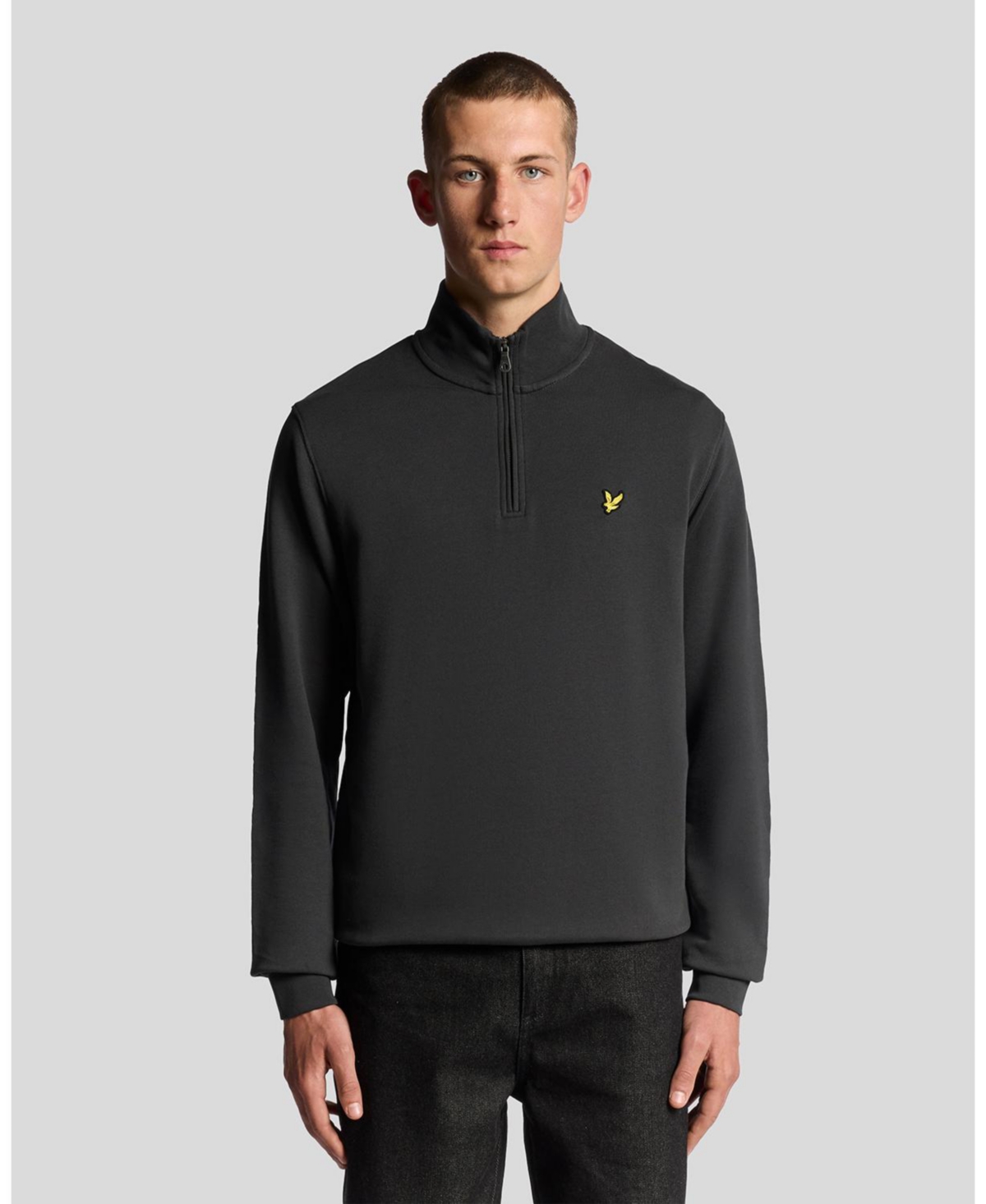 Click here for Lyle & Scott Mens Loopback Quarter Zip Sweat - Gun... prices