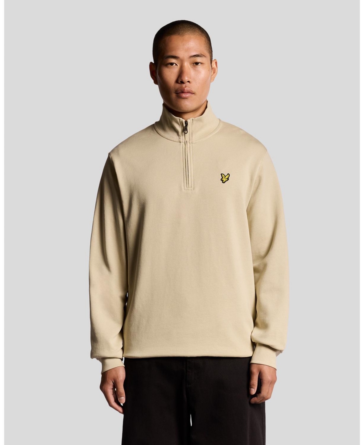 Click here for Lyle & Scott Mens Loopback Quarter Zip Sweat - Bei... prices