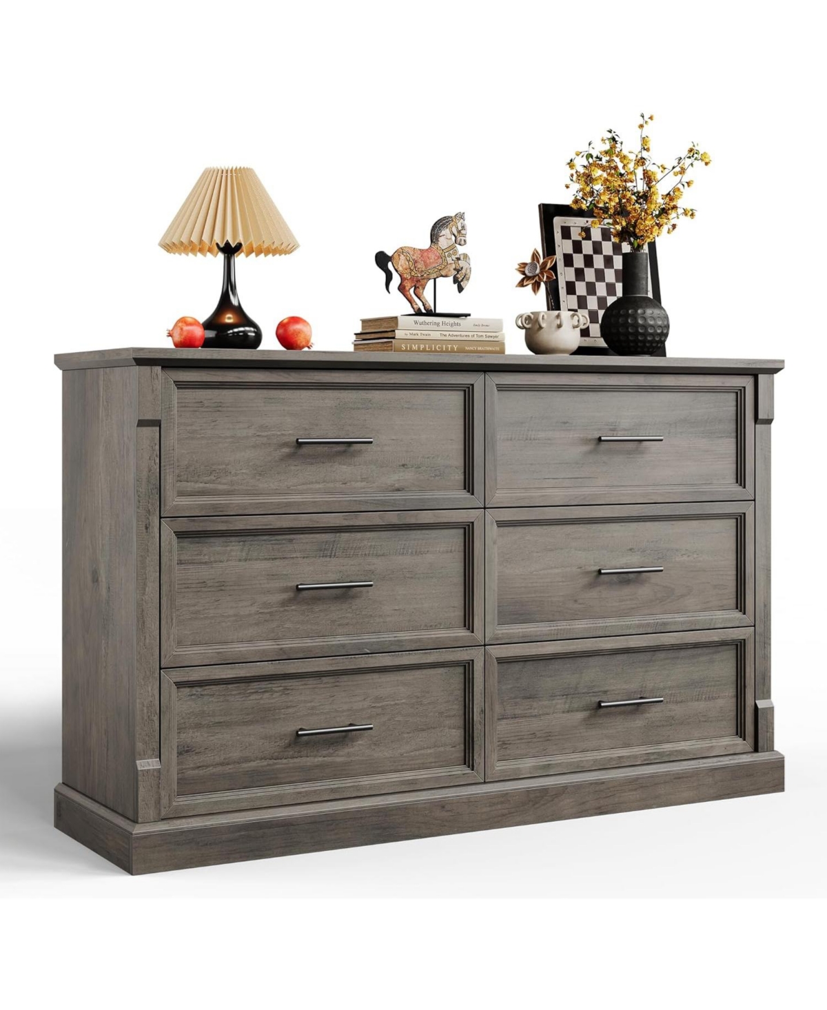 Click here for Gaomon 6-Drawer Modern Wood Dresser Bedroom Storag... prices
