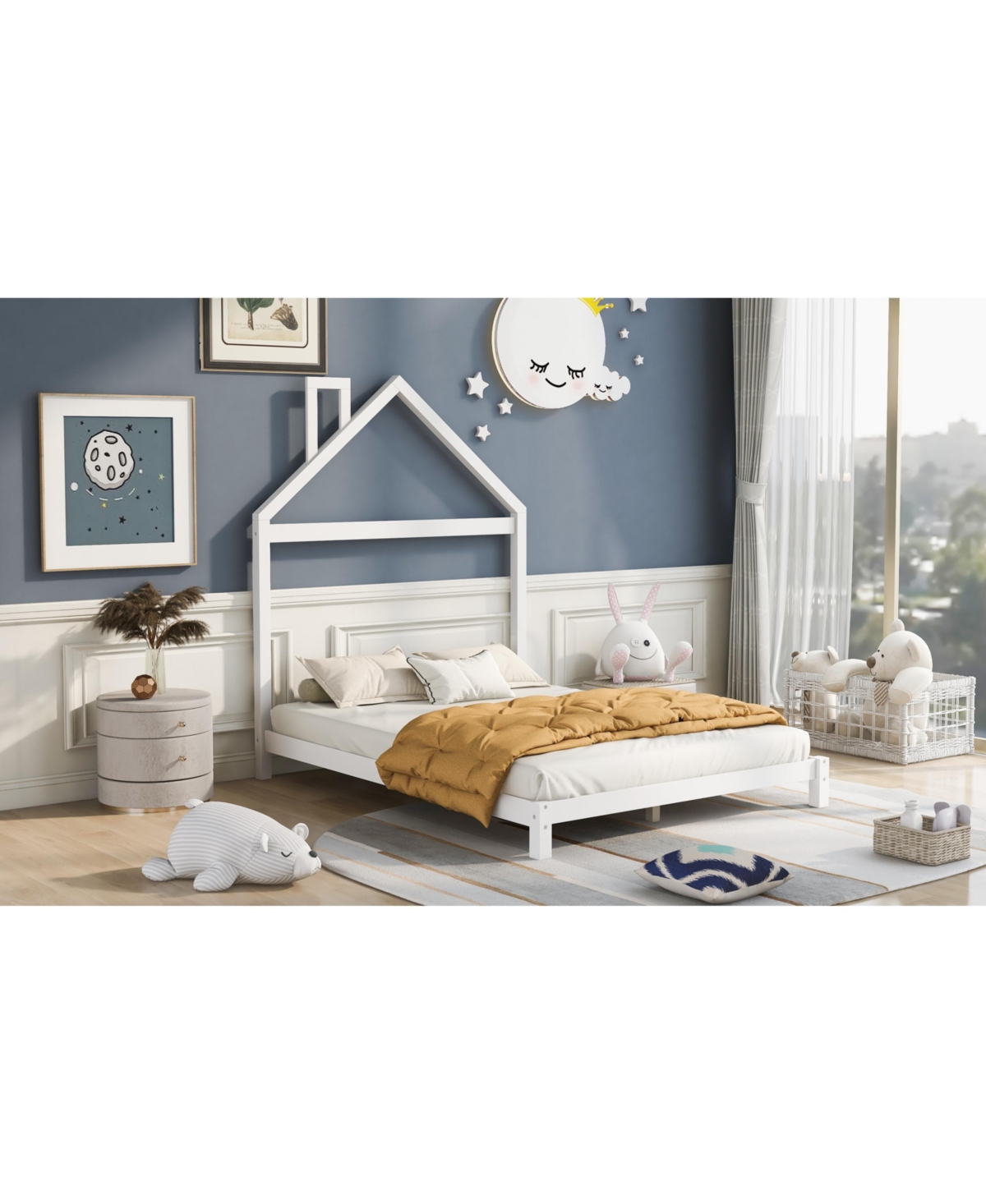 Click here for Streamdale Furniture Full Size Wood Platform Bed W... prices