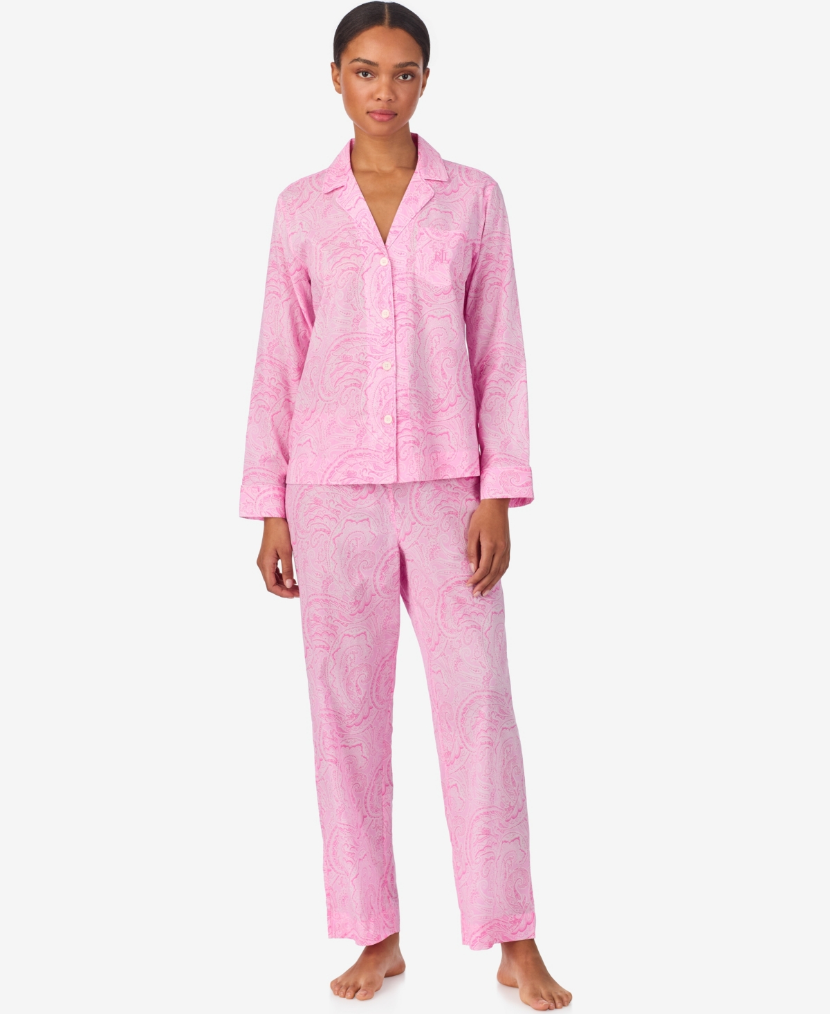 Click here for Lauren Ralph Lauren Womens Notch Collar Top and An... prices