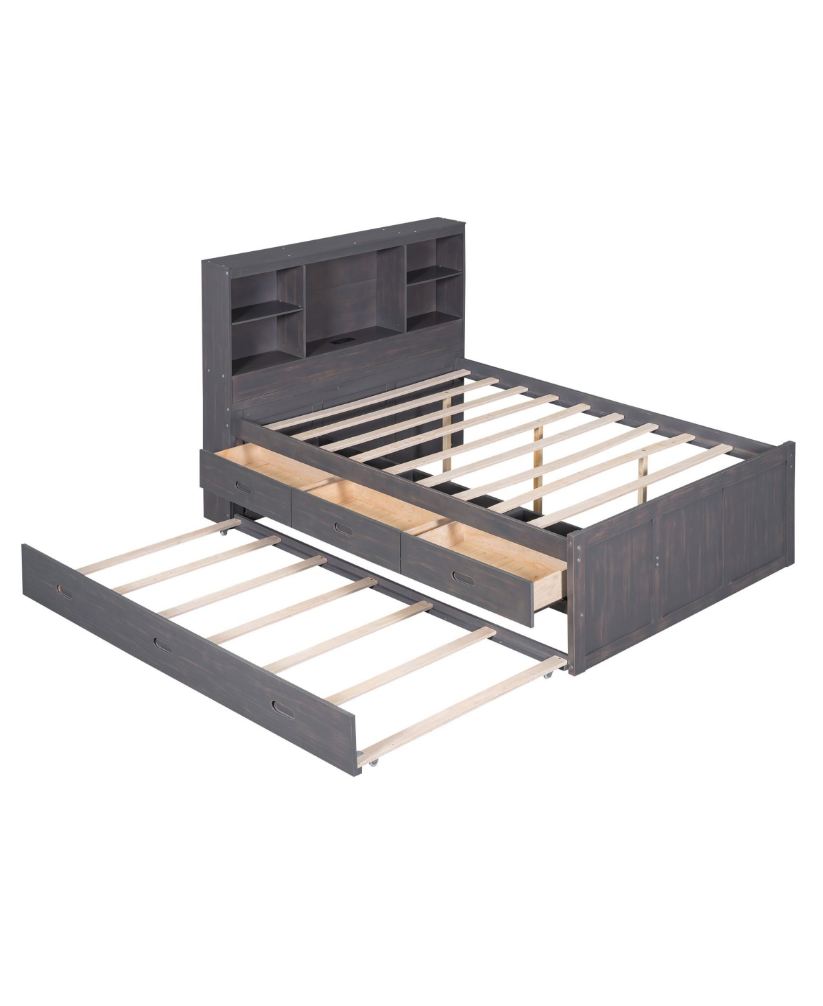 Click here for Boyel Living Full Platform Bed w/ Storage Headboar... prices