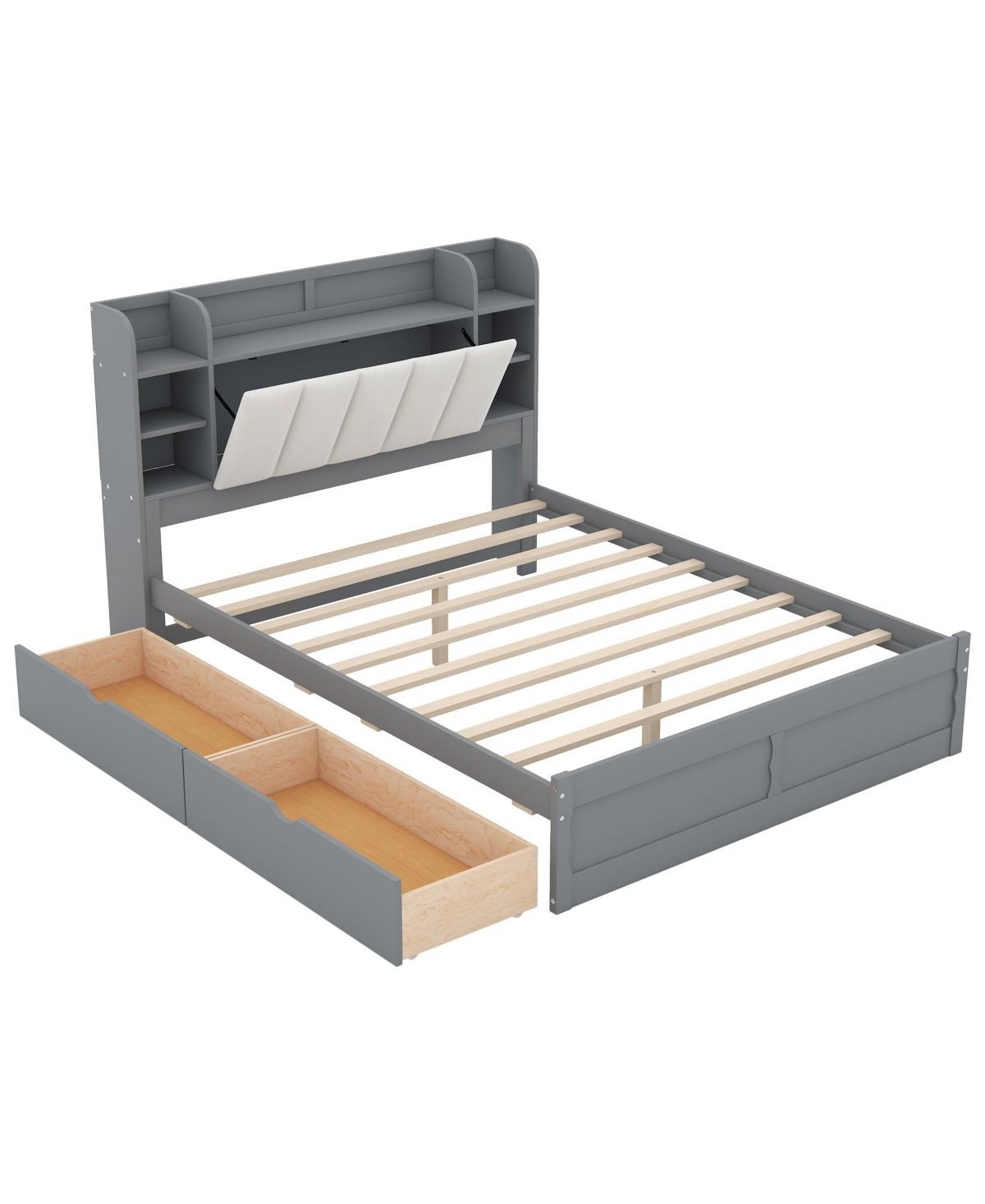 Click here for Boyel Living Wood Queen Size Platform Bed with Sto... prices