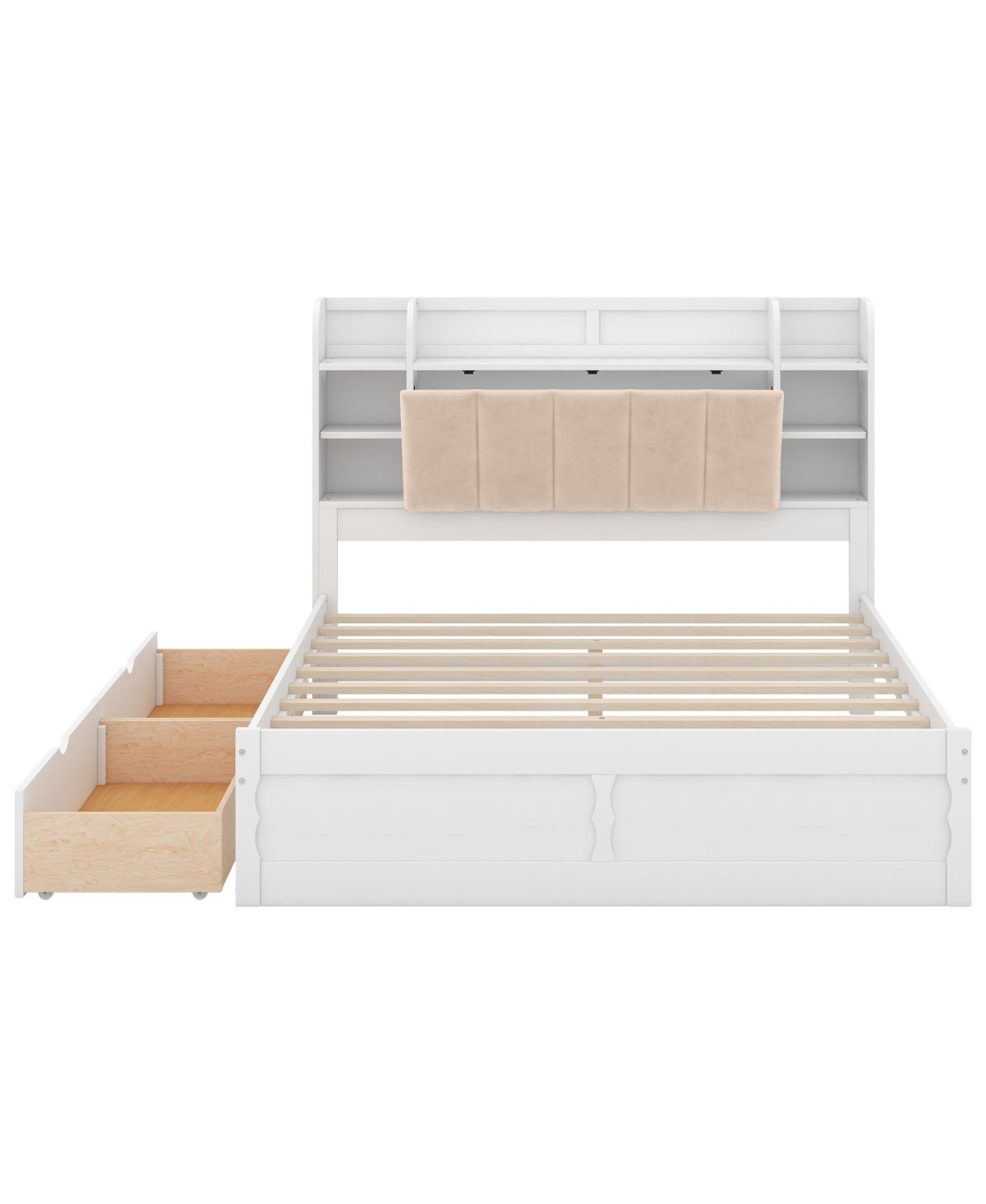 Click here for Boyel Living Wood Queen Size Platform Bed with Sto... prices