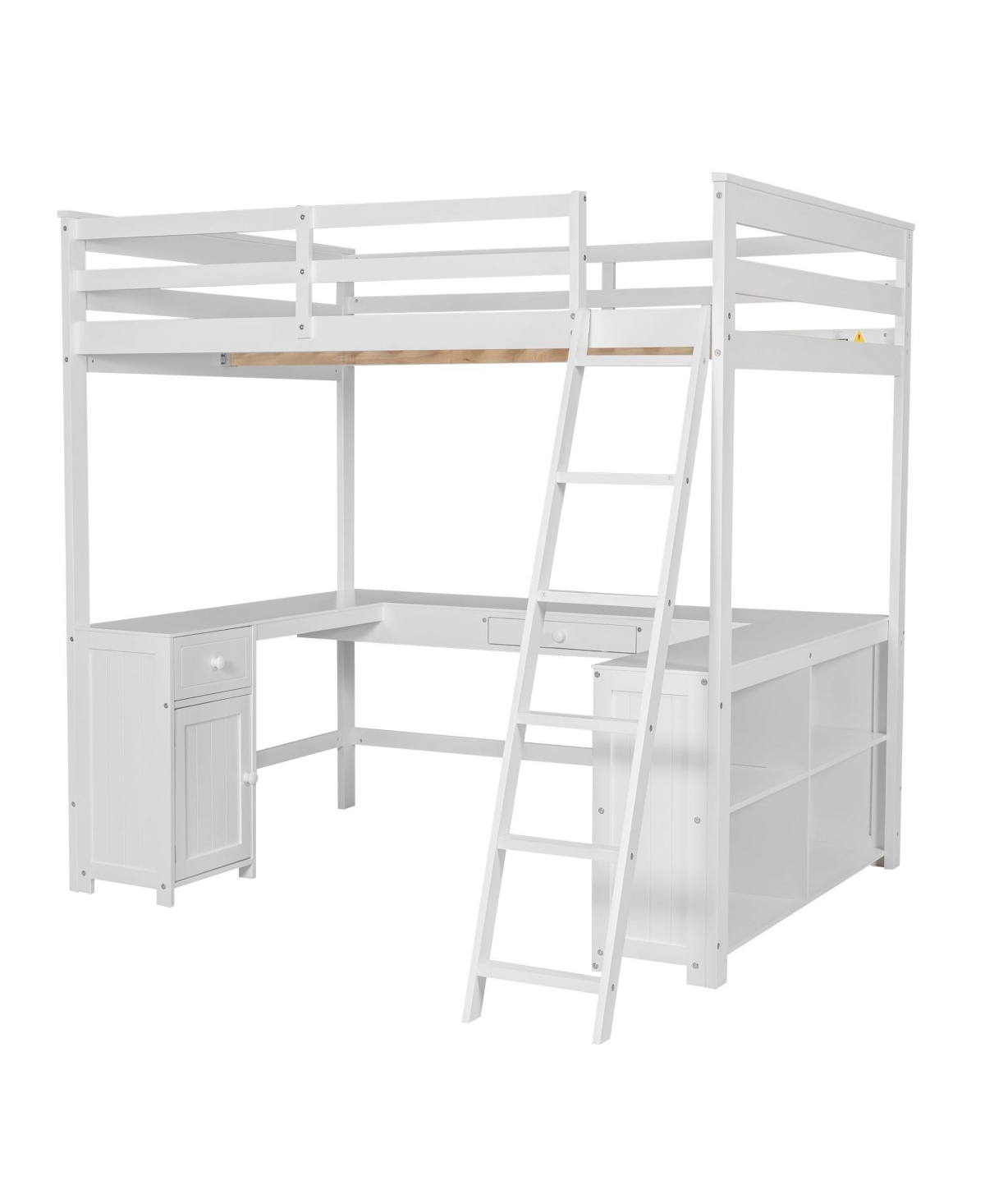 Click here for Boyel Living Full Size Loft Bed with U-shaped Desk... prices
