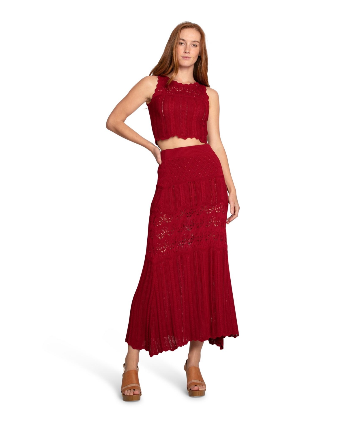 Click here for Belle & Bloom Womens Harvest Haze Crochet Maxi Ski... prices