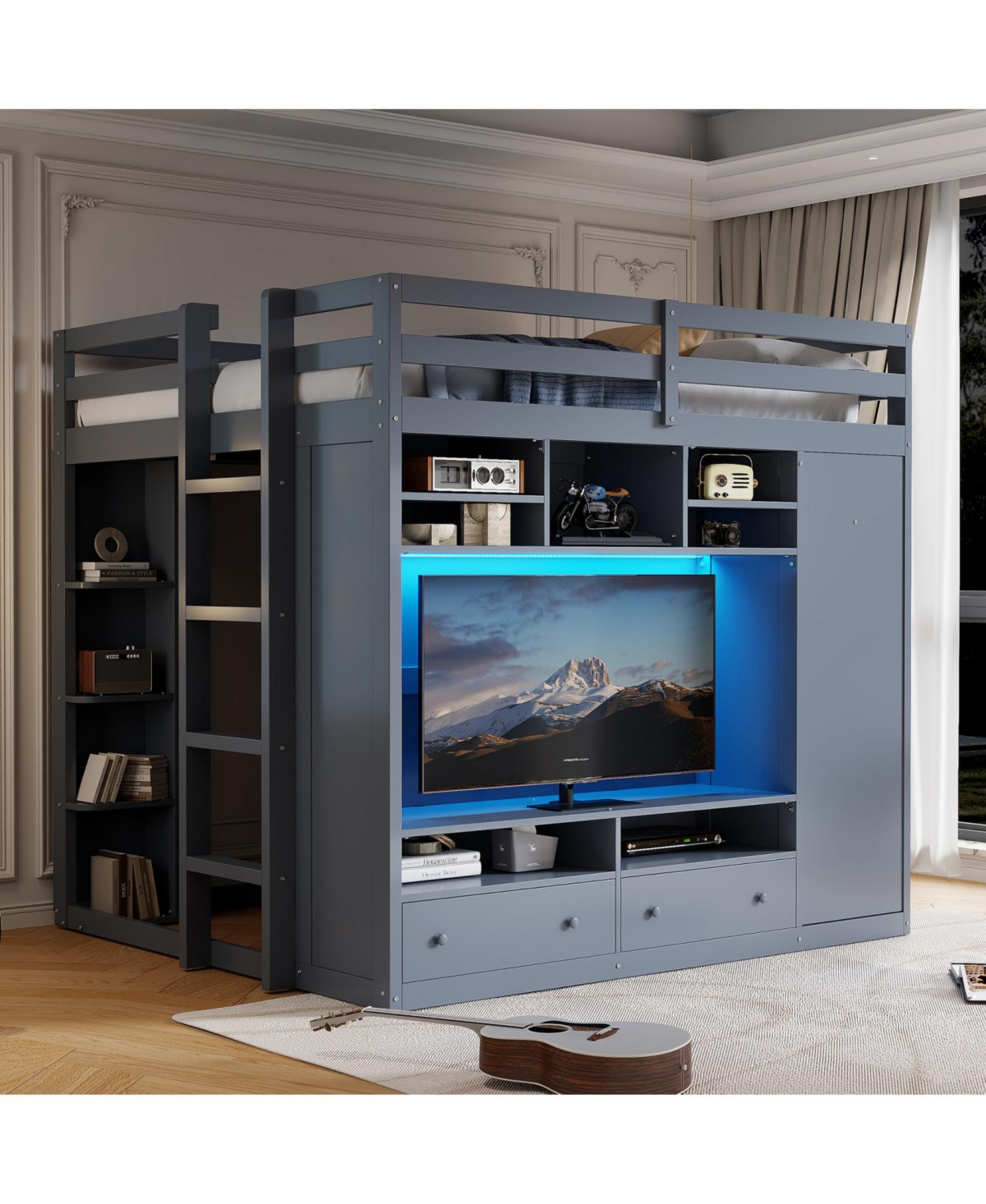 Click here for Streamdale Furniture Full size Loft Bed with Drawe... prices