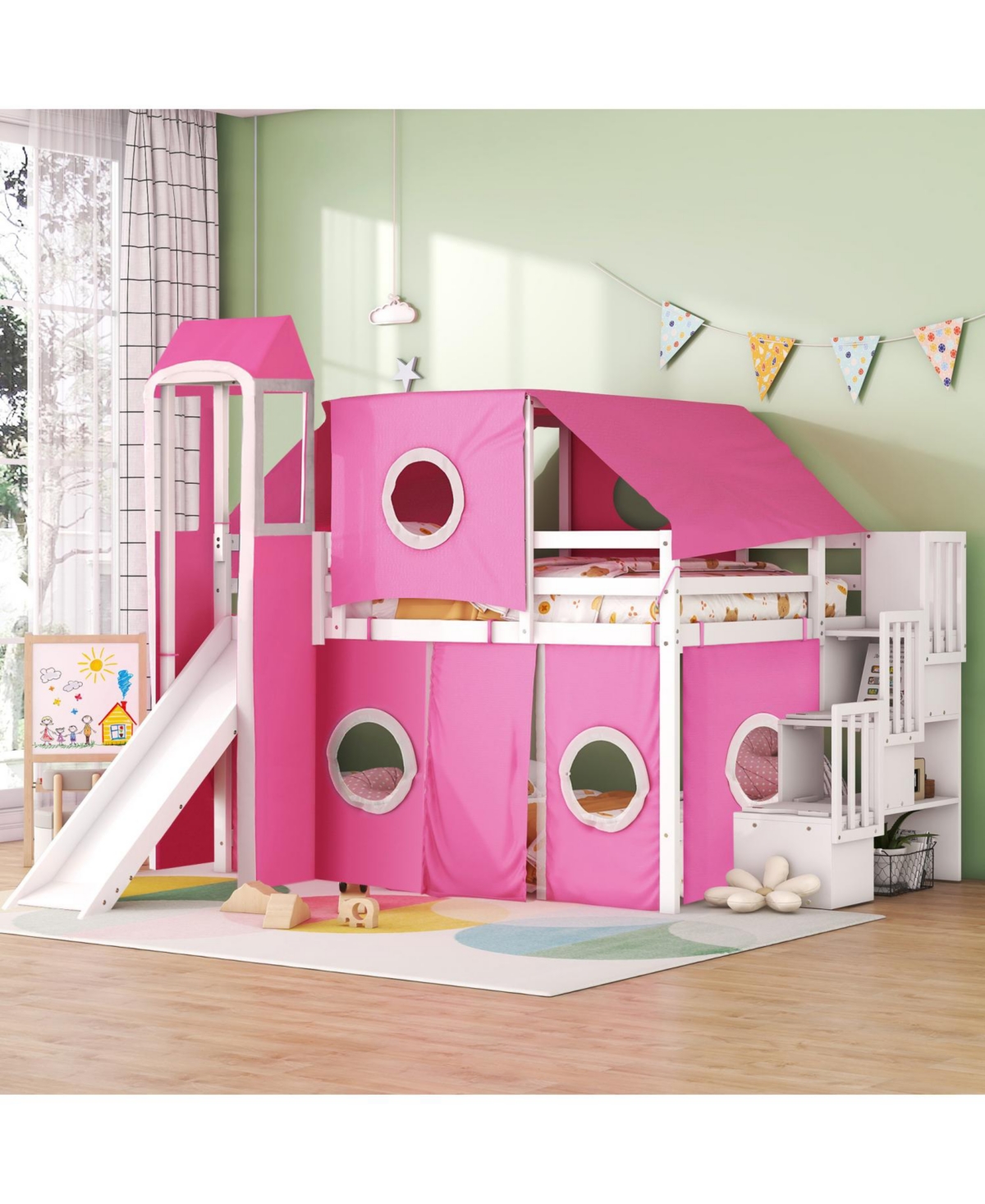 Click here for Streamdale Furniture Full Size Loft Bed with Tent... prices