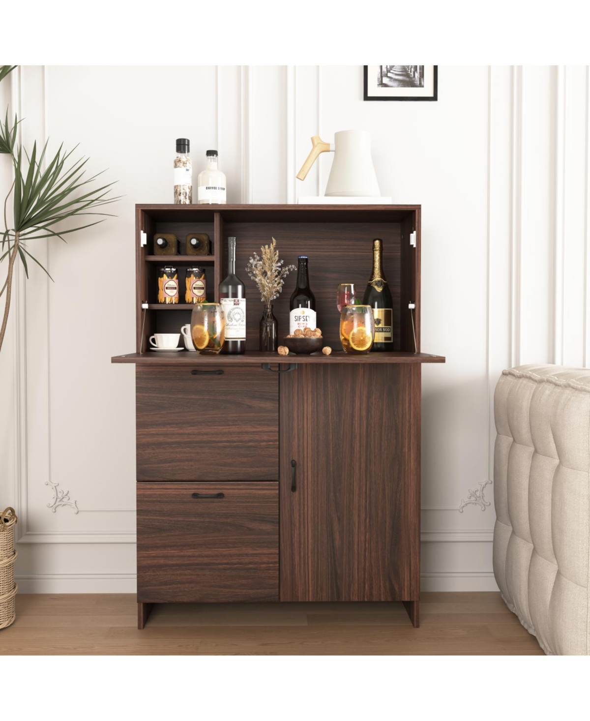 Click here for Streamdale Furniture Fold-Up Desk Cabinet with She... prices