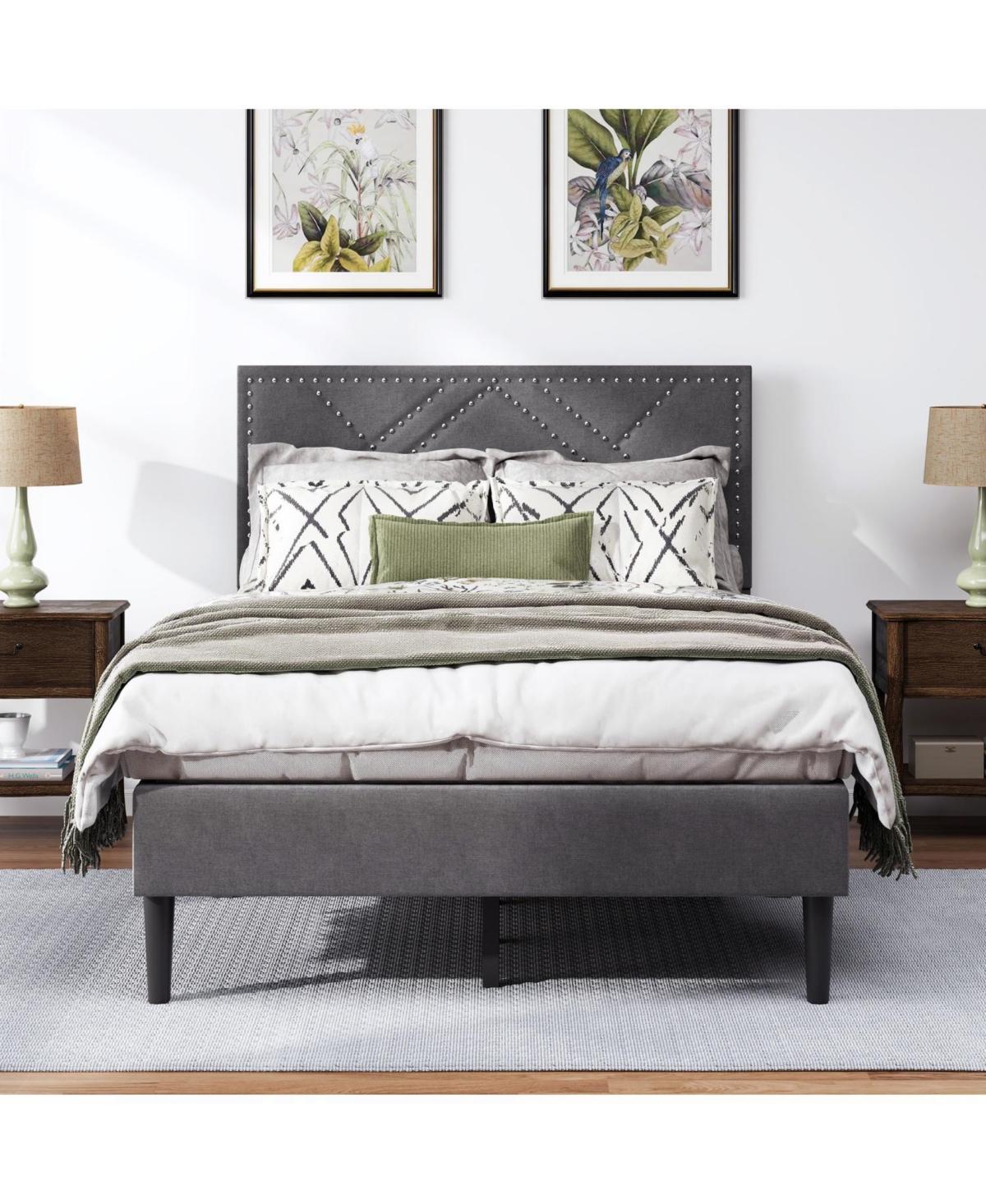Click here for Streamdale Furniture Full Size Metal Platform Bed... prices