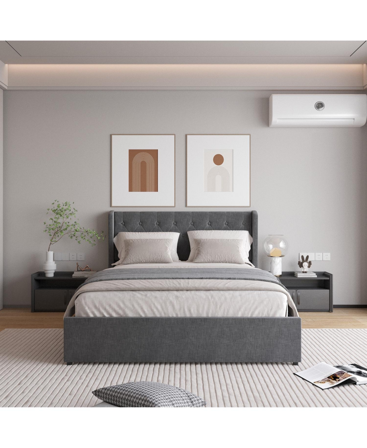 Click here for Streamdale Furniture Queen Size Bed Frame with 4 S... prices