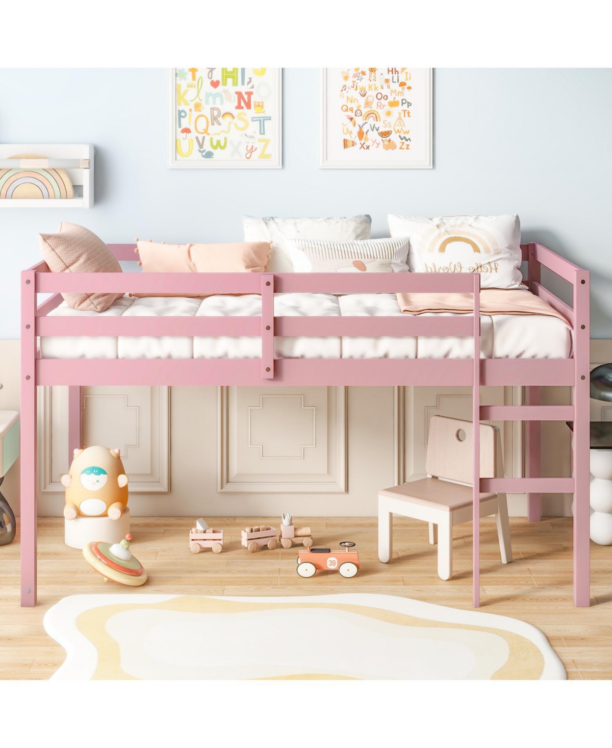 Click here for Streamdale Furniture Solid Wood Twin Loft Bed with... prices