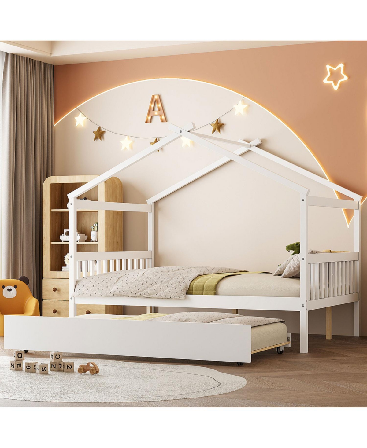 Click here for Streamdale Furniture Full Size Wooden House Bed wi... prices