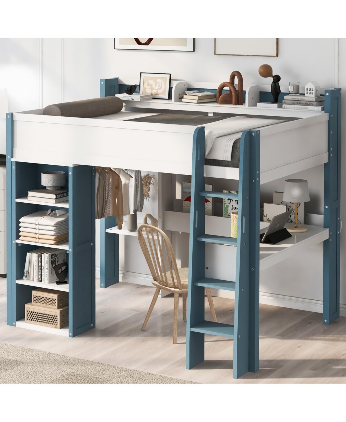 Click here for Streamdale Furniture Wood Loft Bed w/ Storage  She... prices