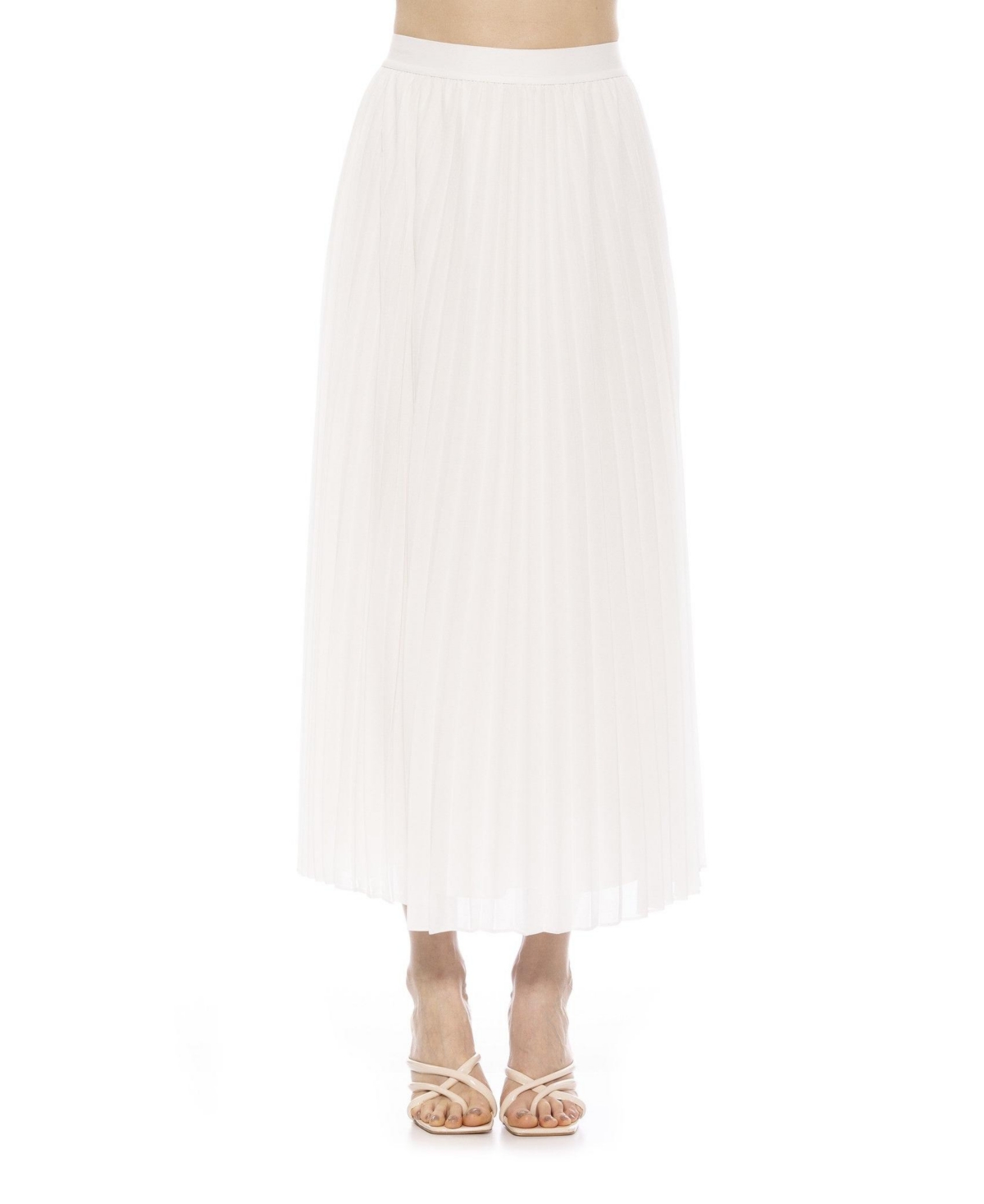 Click here for Alexia Admor Womens Kesia Midi Pleated Skirt - Ivo... prices