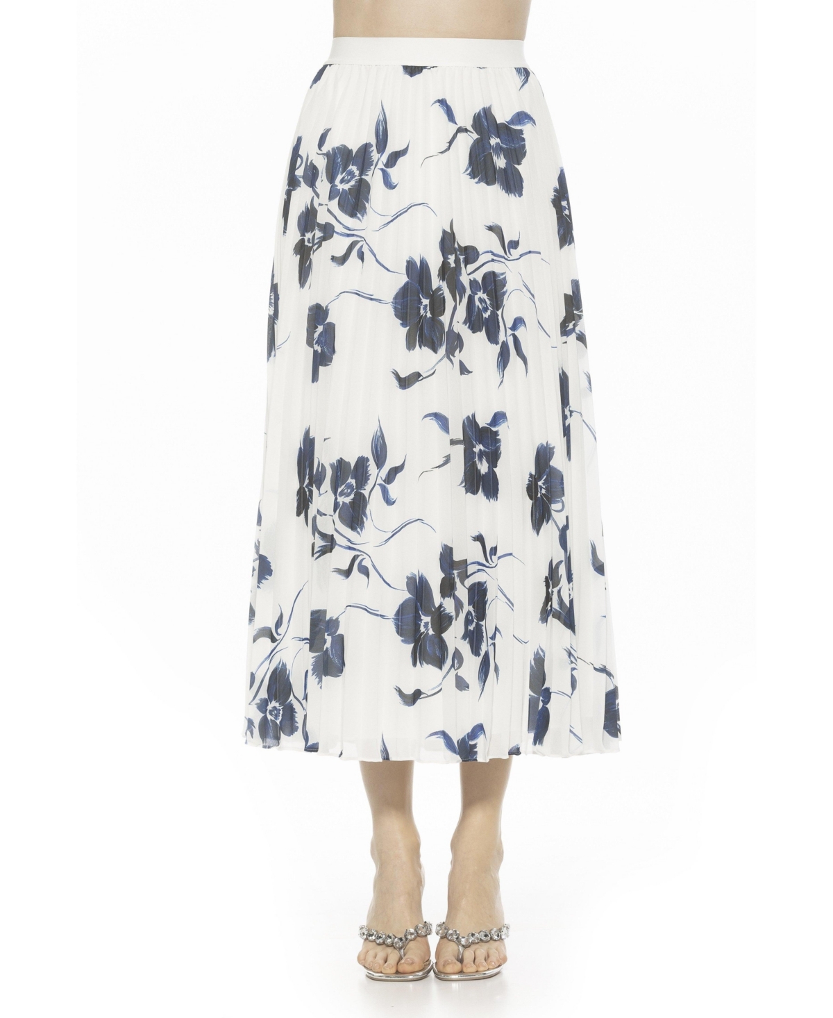 Click here for Alexia Admor Womens Kesia Midi Pleated Skirt - Ivo... prices