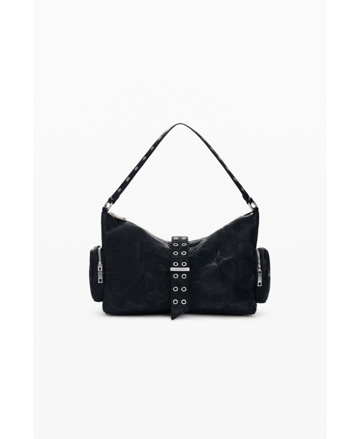 Click here for Desigual Womens Medium perforated bag - Black prices