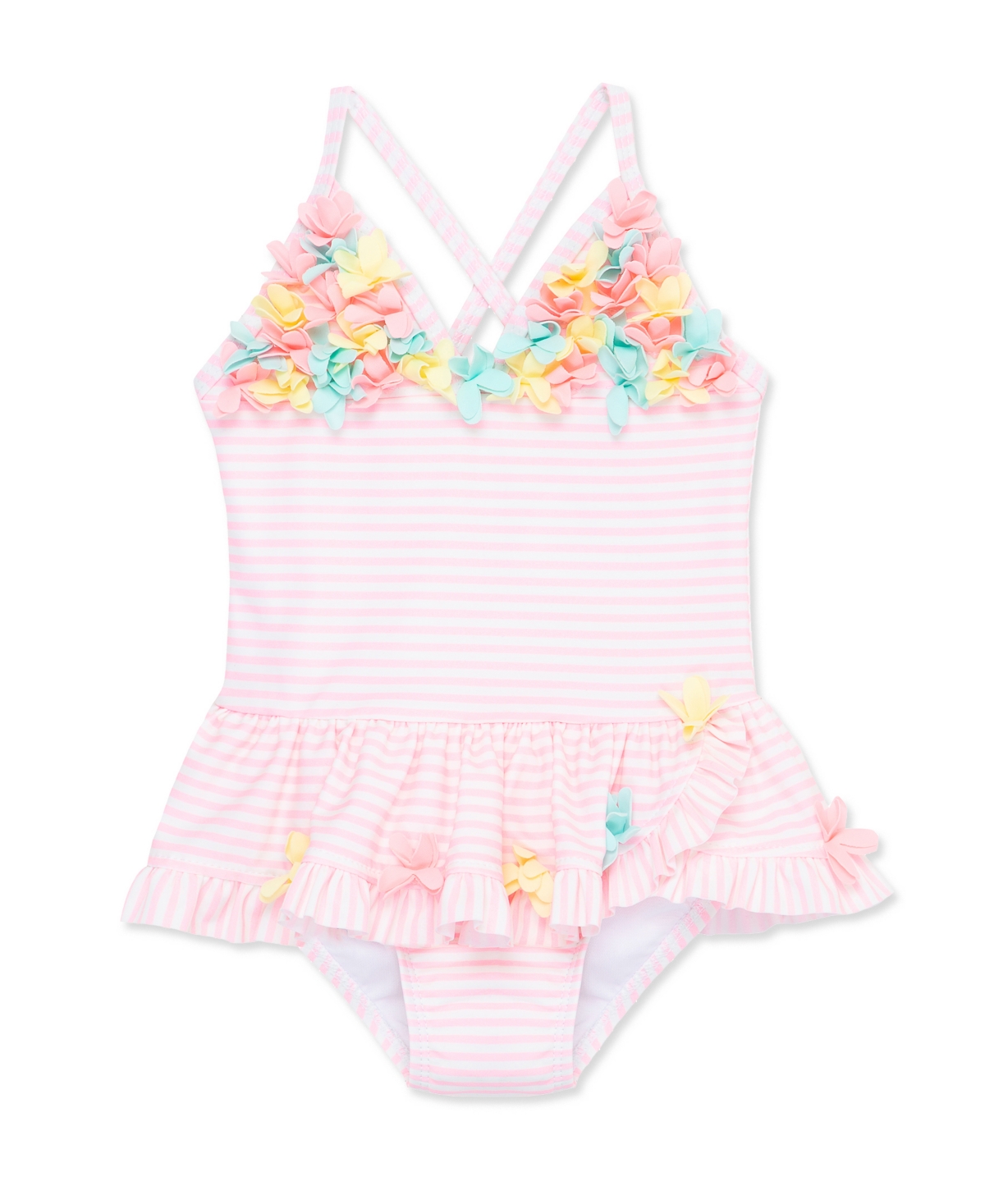 Click here for Little Me Baby Girls 3D V-Neck One-Piece Swimsuit... prices