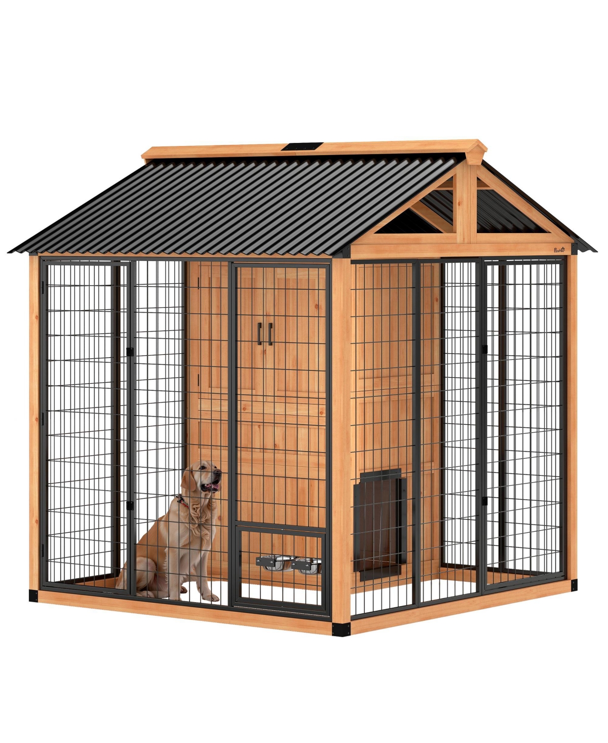 Click here for PawHut Extra Large Dog House with Storage Cabinet... prices