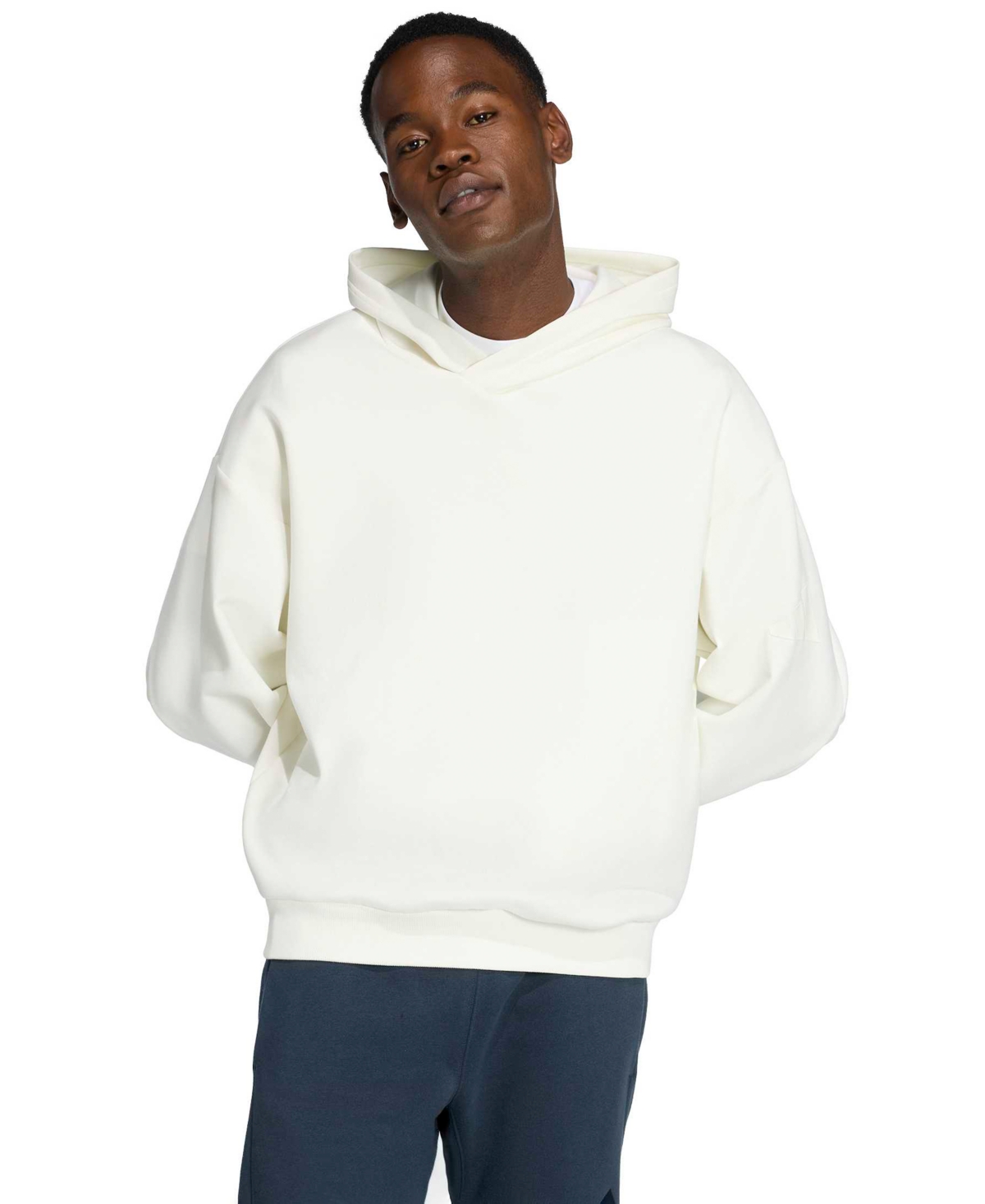 Click here for adidas Mens Soft Lux Regular-Fit Hoodie - Off whit... prices