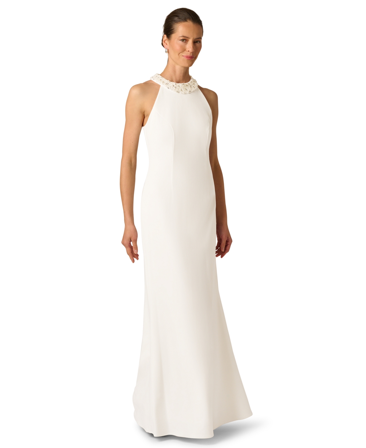 Click here for Adrianna Papell Womens Embellished Halter-Neck Gow... prices