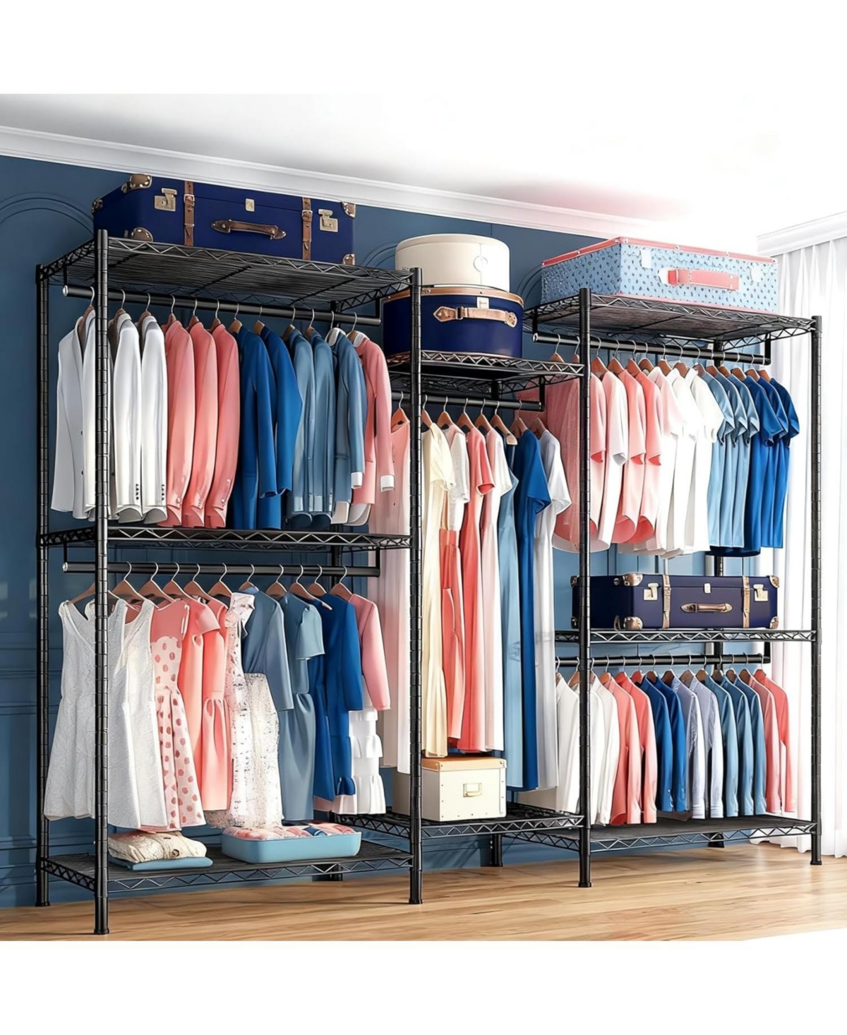 Click here for Raybee Clothes Rack with Shelves  Portable Metal C... prices