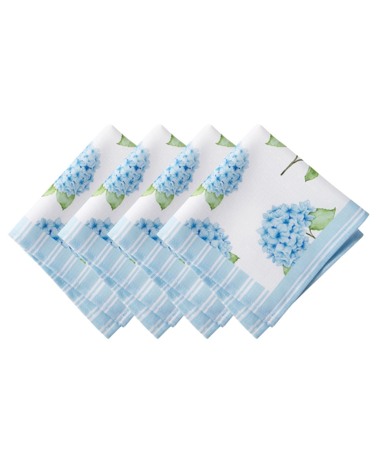 Elrene Nantucket Hydrangea Garden Napkins  Set of 4 - Multi