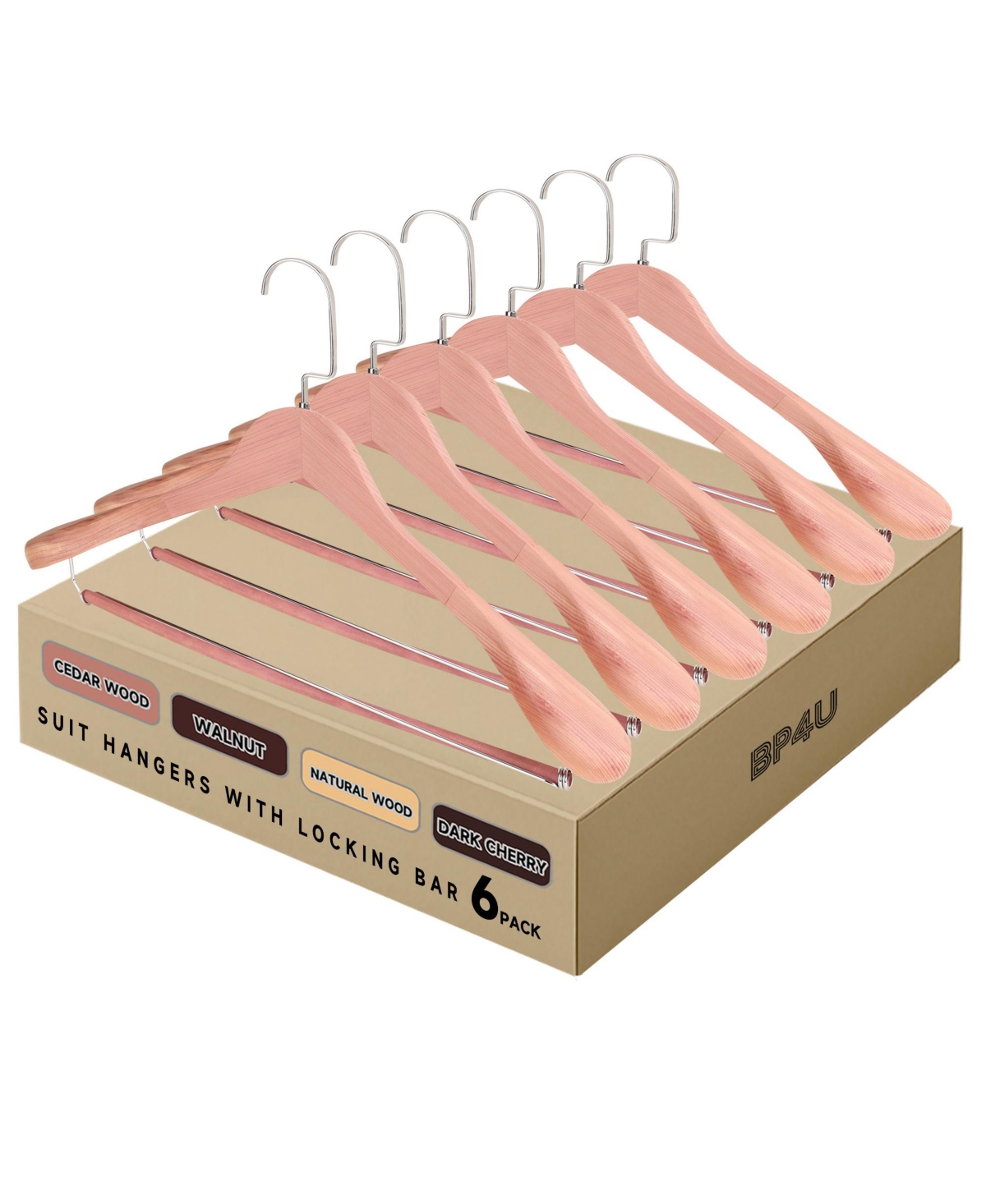 Click here for BP4U Premium Wide Shoulder Wooden Suit Hangers  He... prices