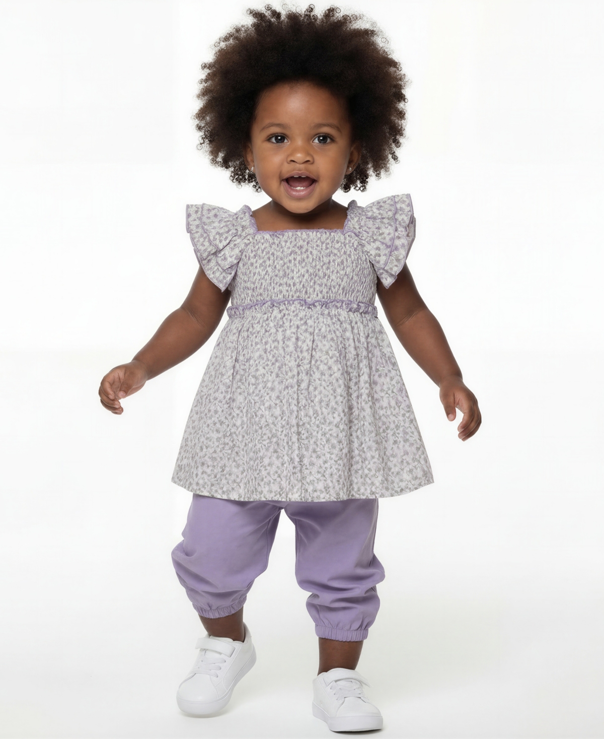 Click here for Bonnie Baby Baby Girls Smocked Square Neck Top and... prices