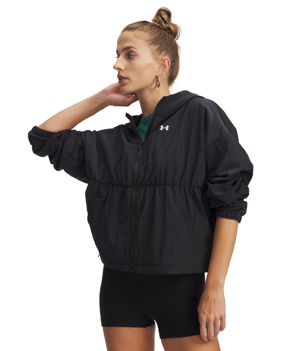 Click here for Under Armour Womens Rival Woven Bungee Full-Zip Ja... prices