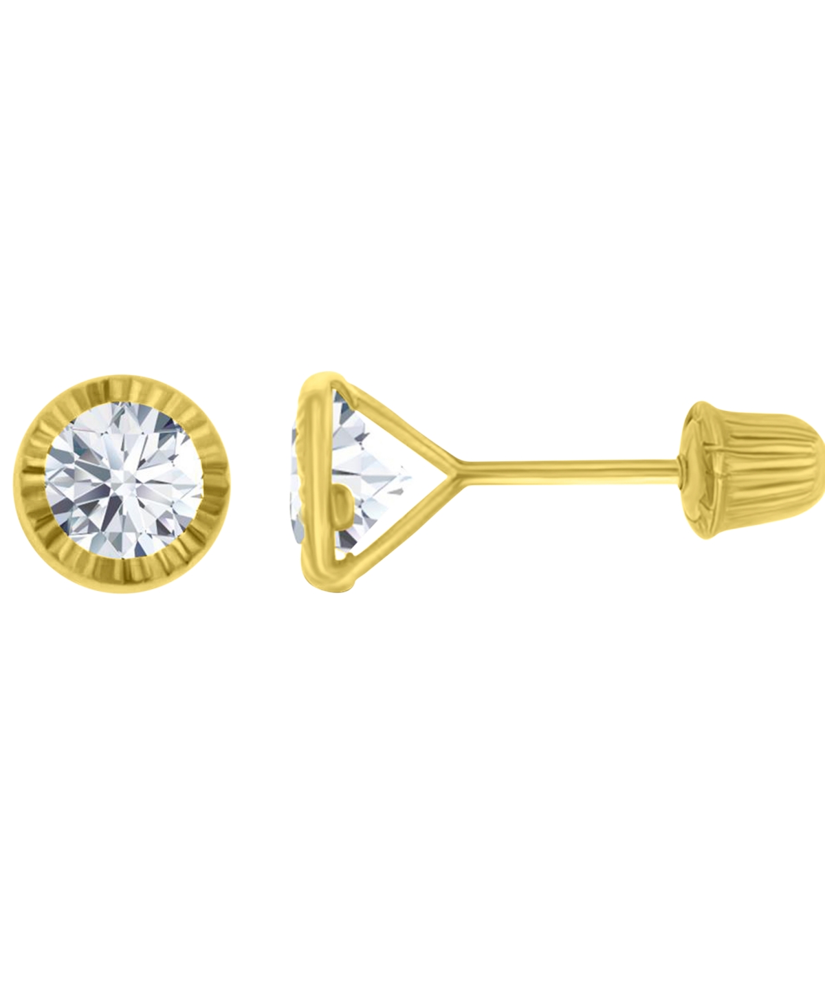 Click here for Macys Cubic Zirconia Bezel Stud Earrings - Gold prices