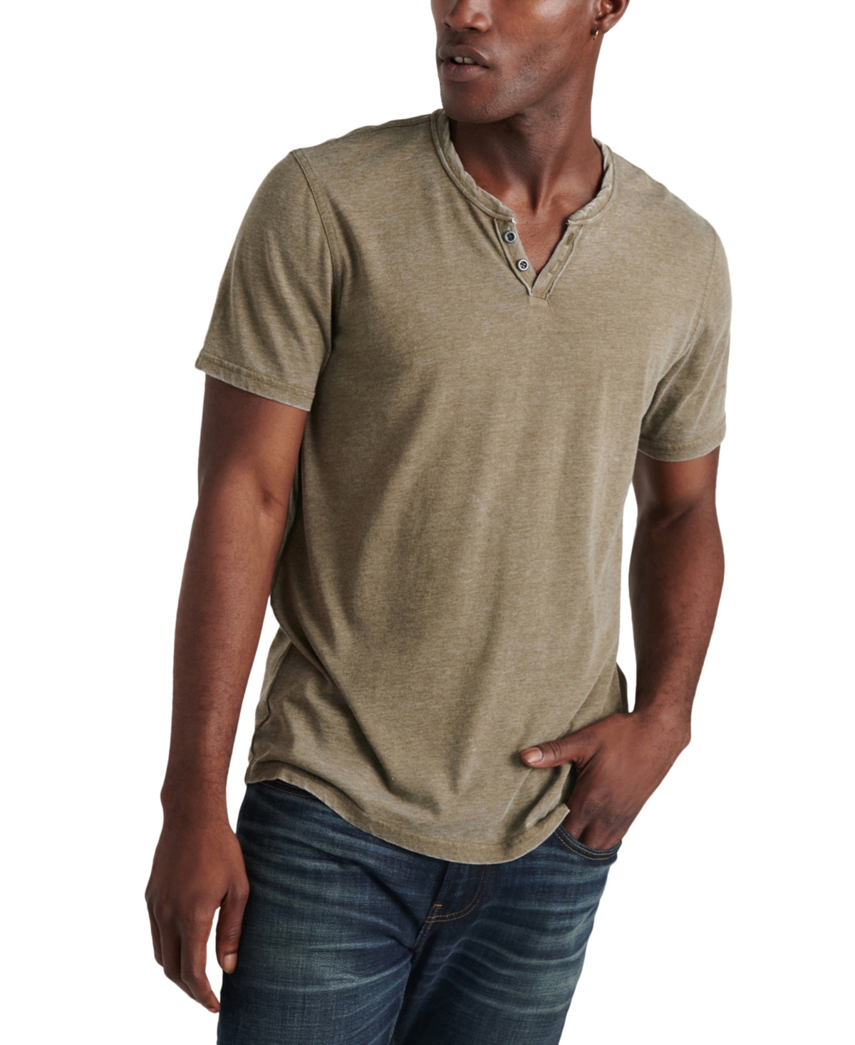 Click here for Lucky Brand Mens Venice Burnout Notch Short Sleeve... prices